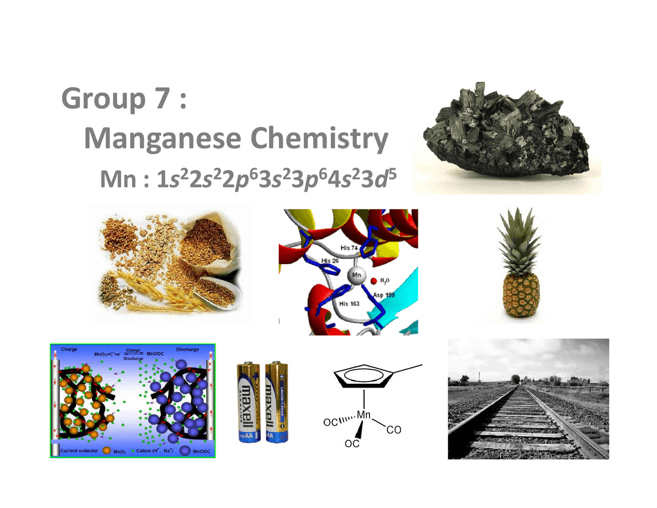 Group 7 : Manganese Chemistry | Study notes Chemistry | Docsity