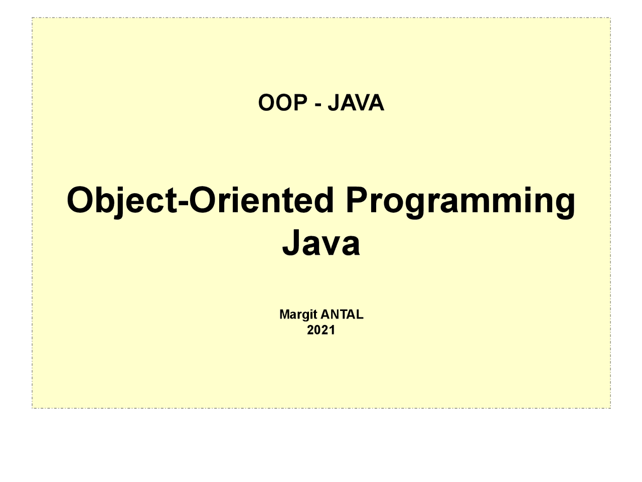 Object Oriented Programming Java Exams Object Oriented Programming 8550
