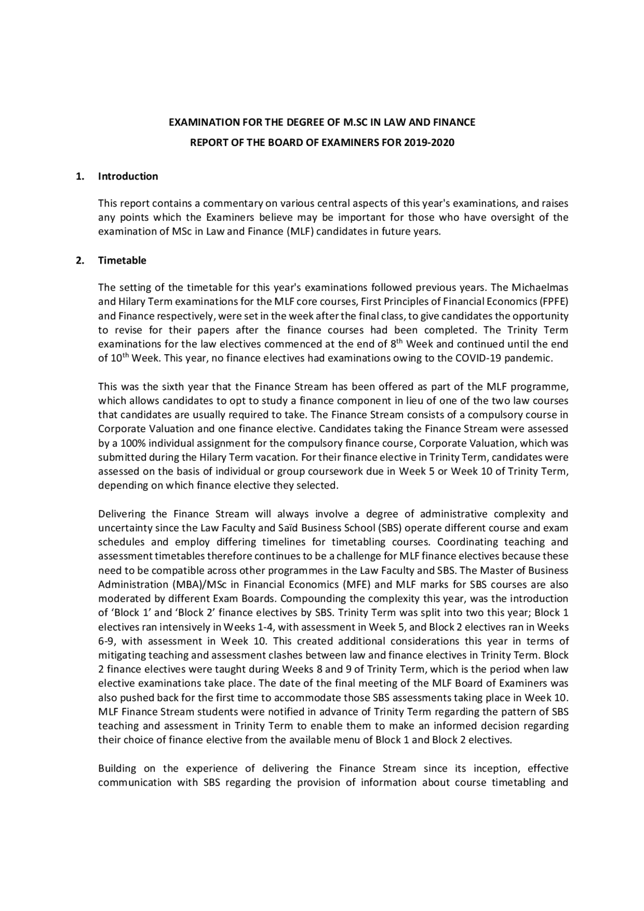 mlf_2019-20_examiners_report.pdf | Slides Law | Docsity