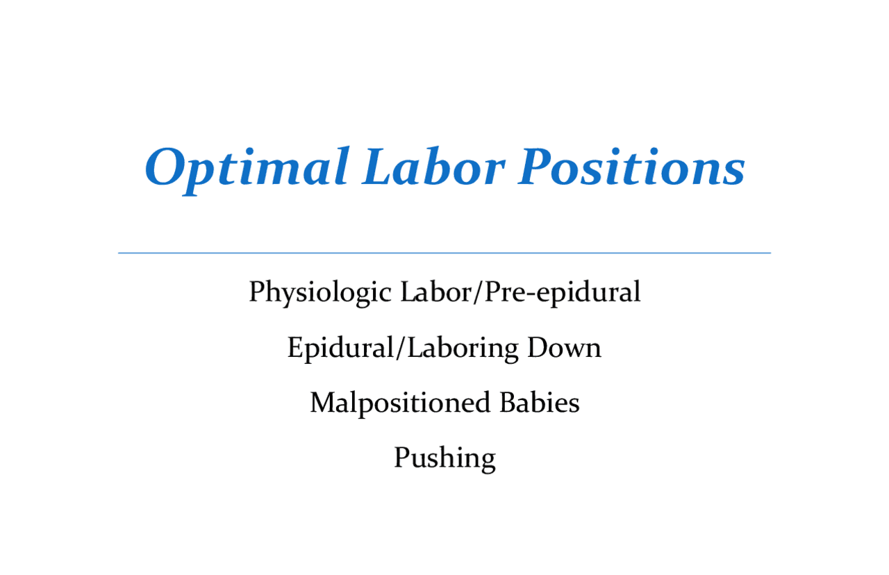 Optimal Labor Positions Lecture Notes Dance Docsity