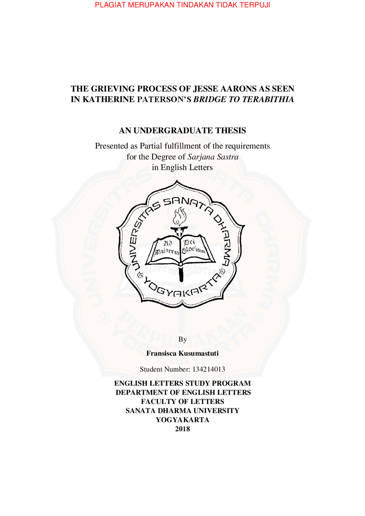 THE GRIEVING PROCESS OF JESSE AARONS AS SEEN IN ... | Exams English ...