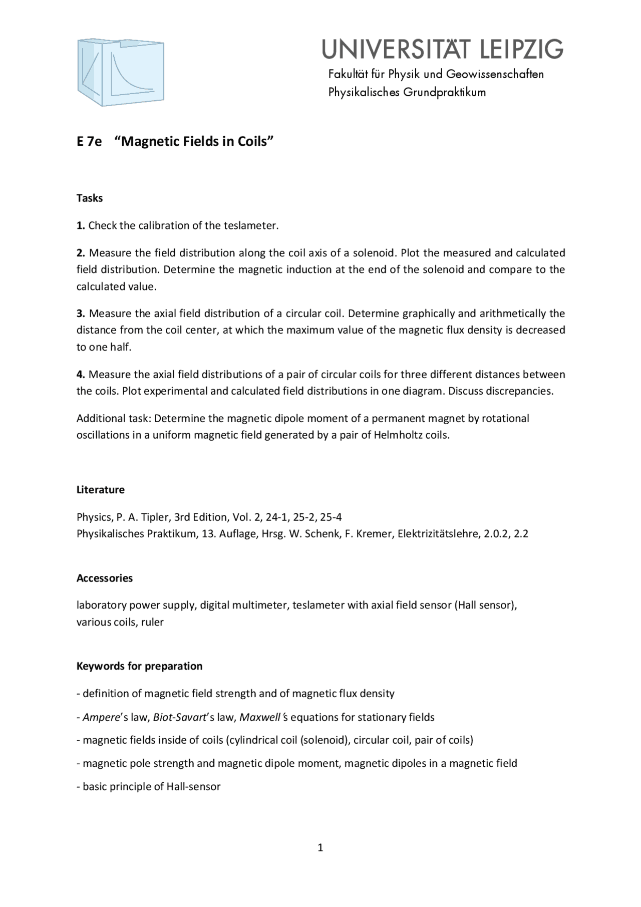 E 7e Magnetic Fields In Coils” Lecture Notes Law Docsity