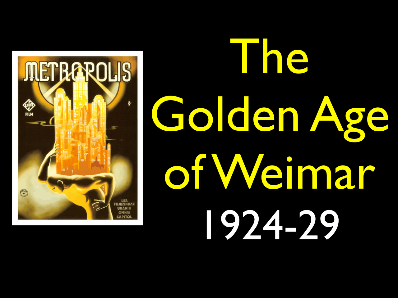 The Golden Age of Weimar | Schemes and Mind Maps German | Docsity