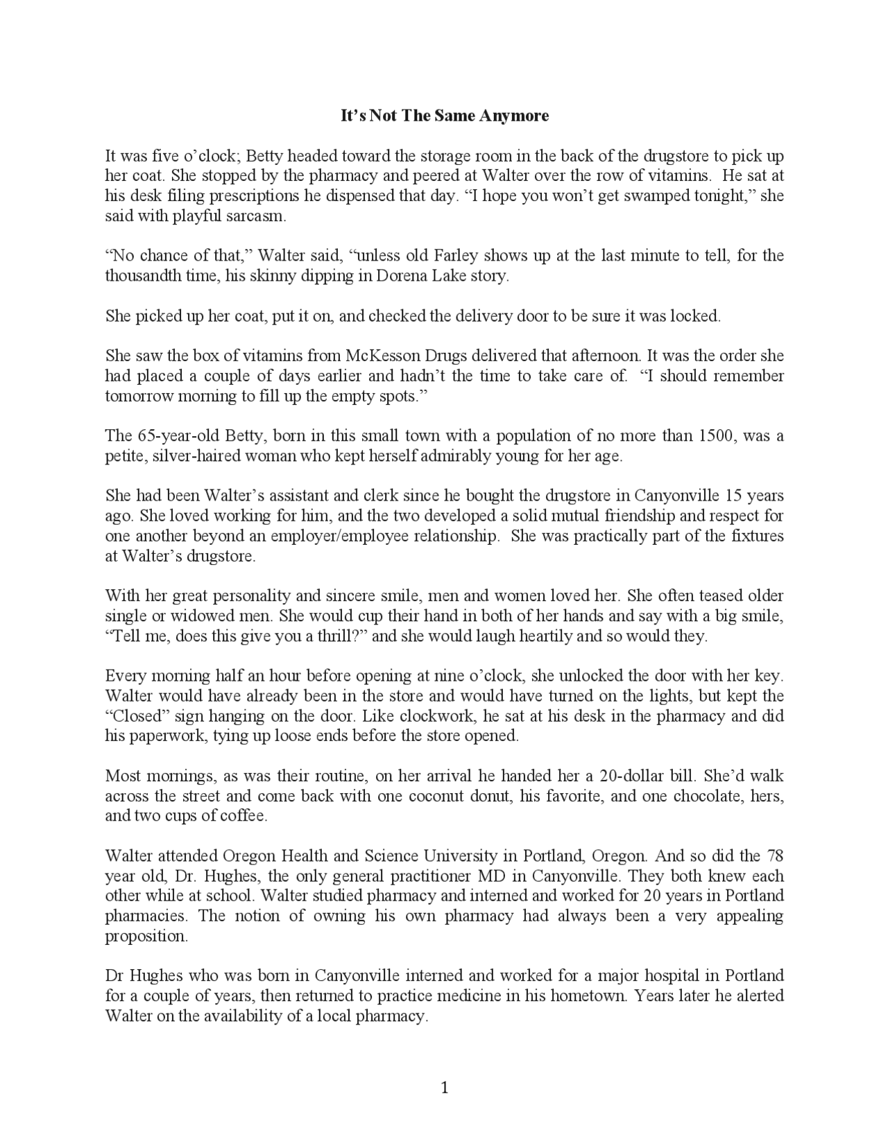 It's Not The Same Anymore | Exams Pharmacy | Docsity