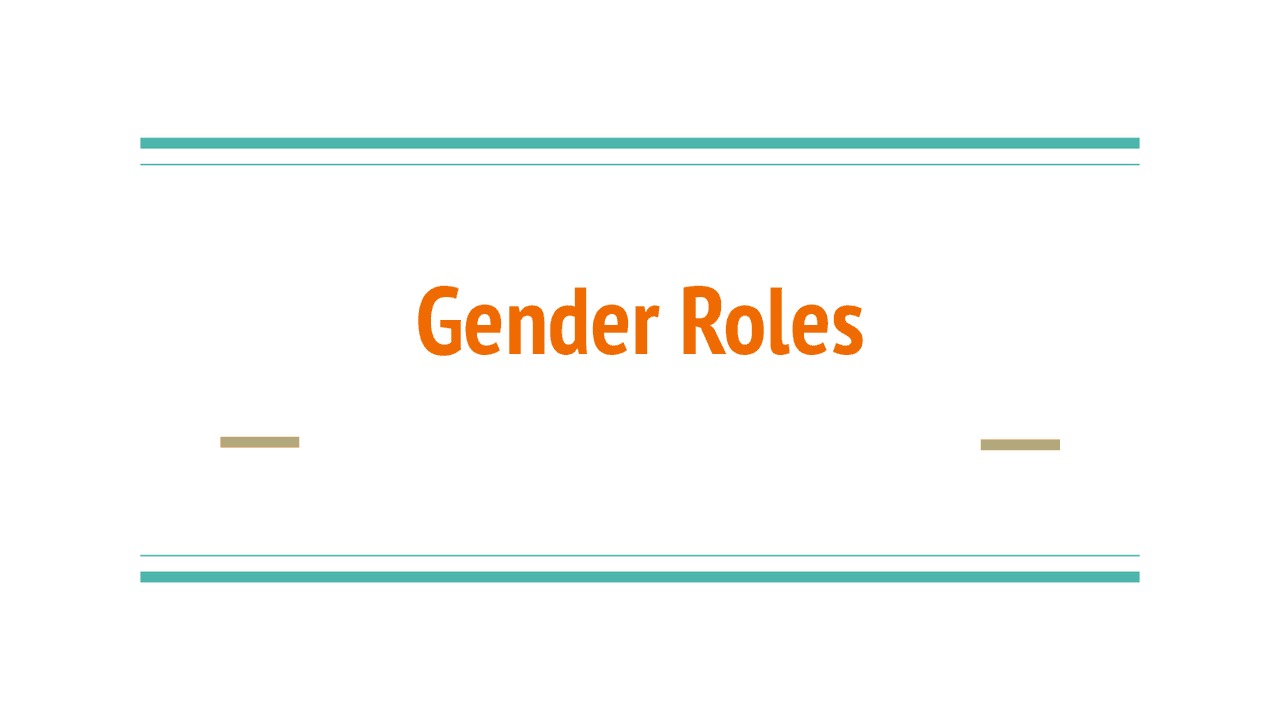Gender Roles Summaries Art Docsity