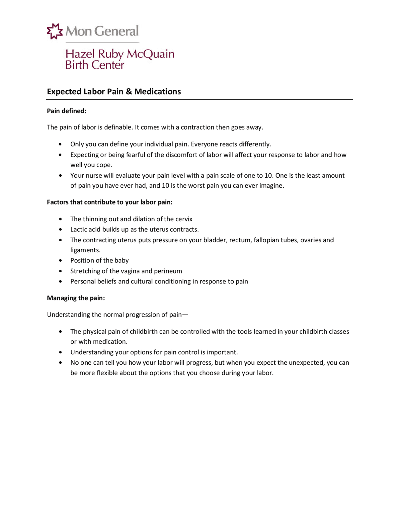 Labor Pain Management and Medications: Understanding Your Options for ...