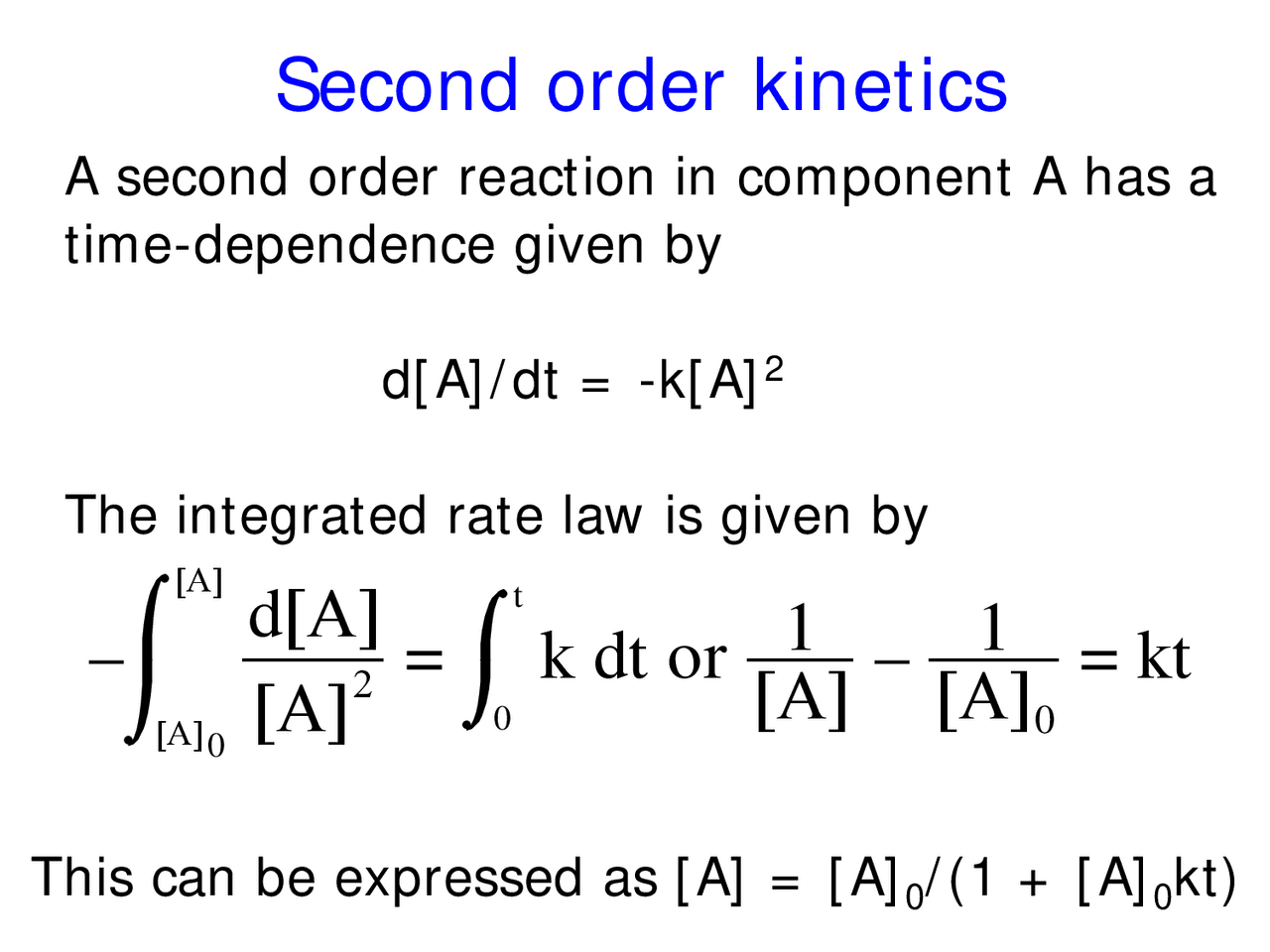 Understanding Reaction Rates & Half-Lives in Second Order Kinetics ...
