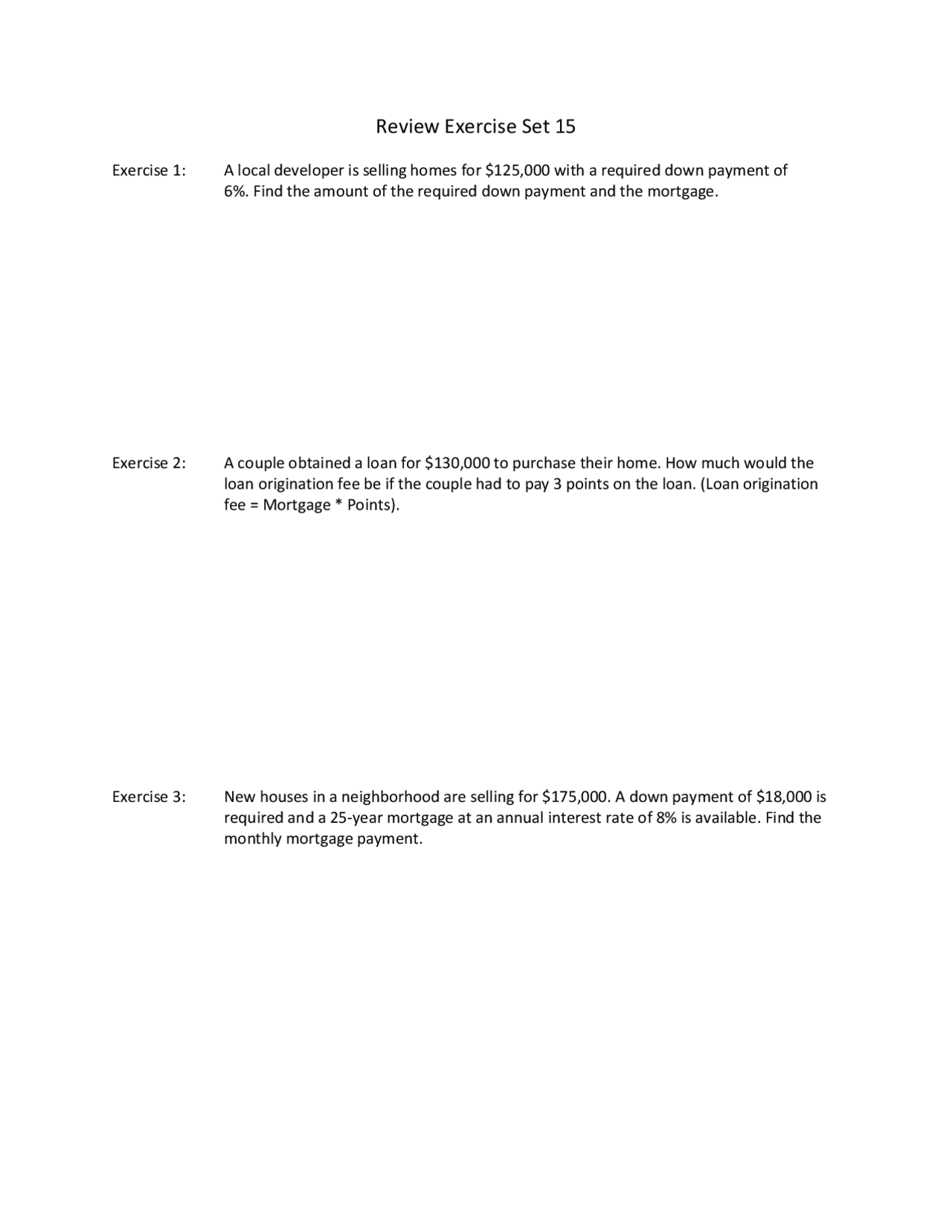 Review Exercise Set 15 Summaries Financial Accounting Docsity
