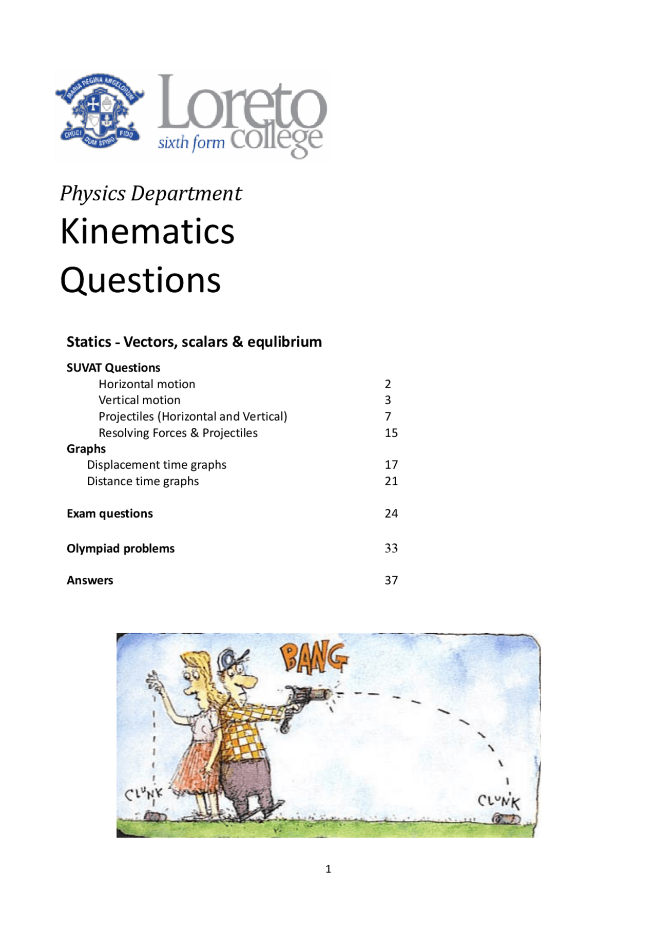 Kinematics Questions Lecture Notes Kinematics Docsity