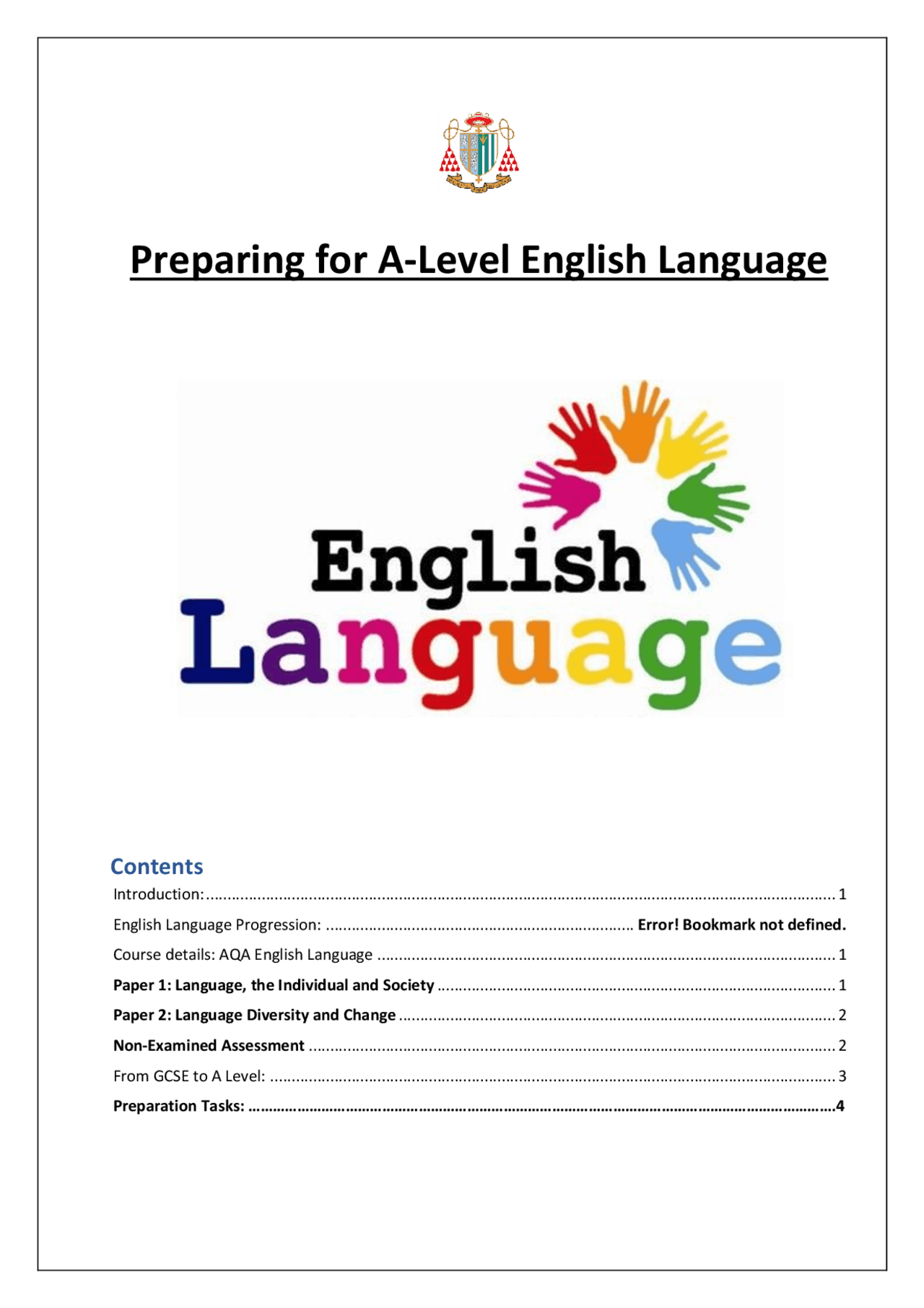 Preparing For A Level English Language Exercises English Language