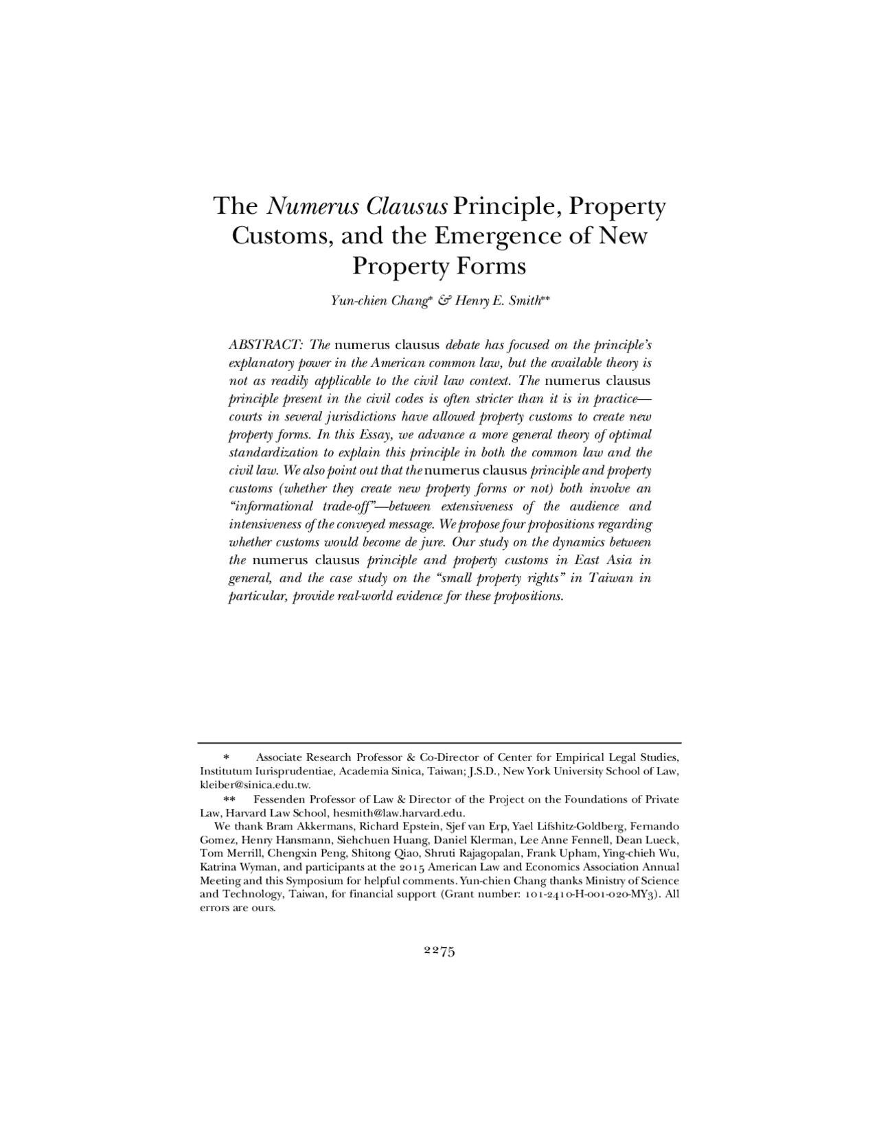 Courts' Role in Creating New Property Rights: Customary vs. Legal Forms ...