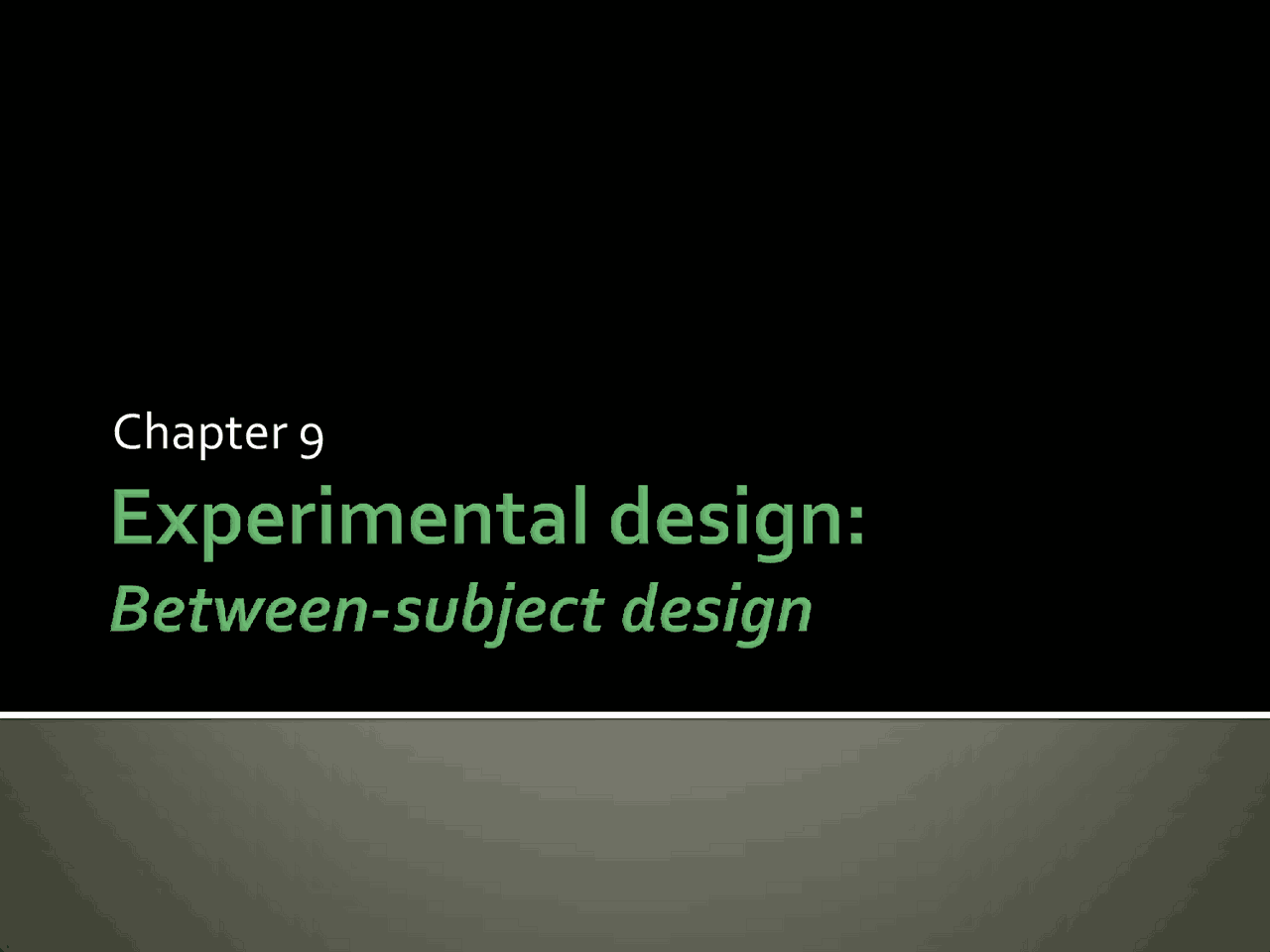 Between Subject Design Slides Design Docsity