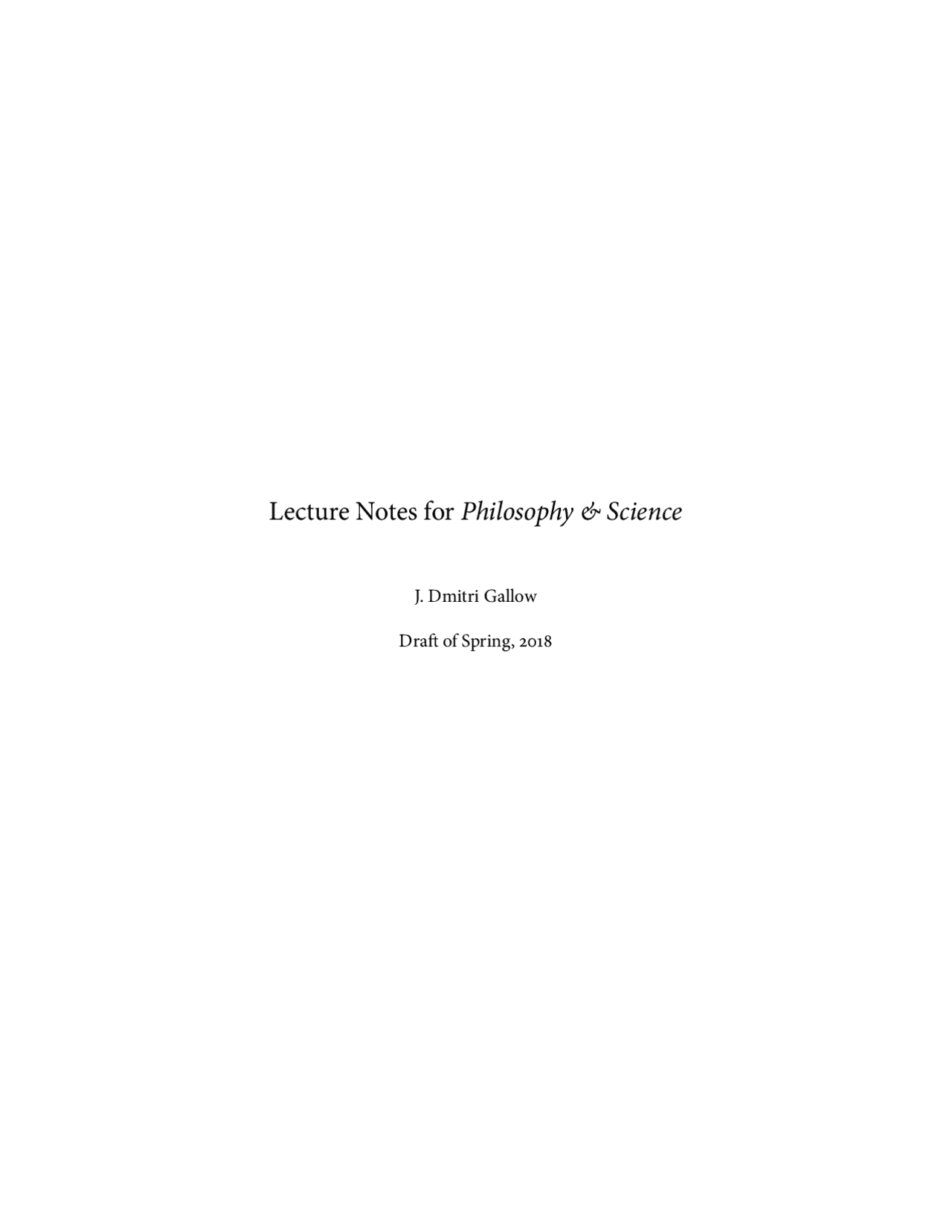Lecture Notes for Philosophy & Science | Study notes Philosophy | Docsity