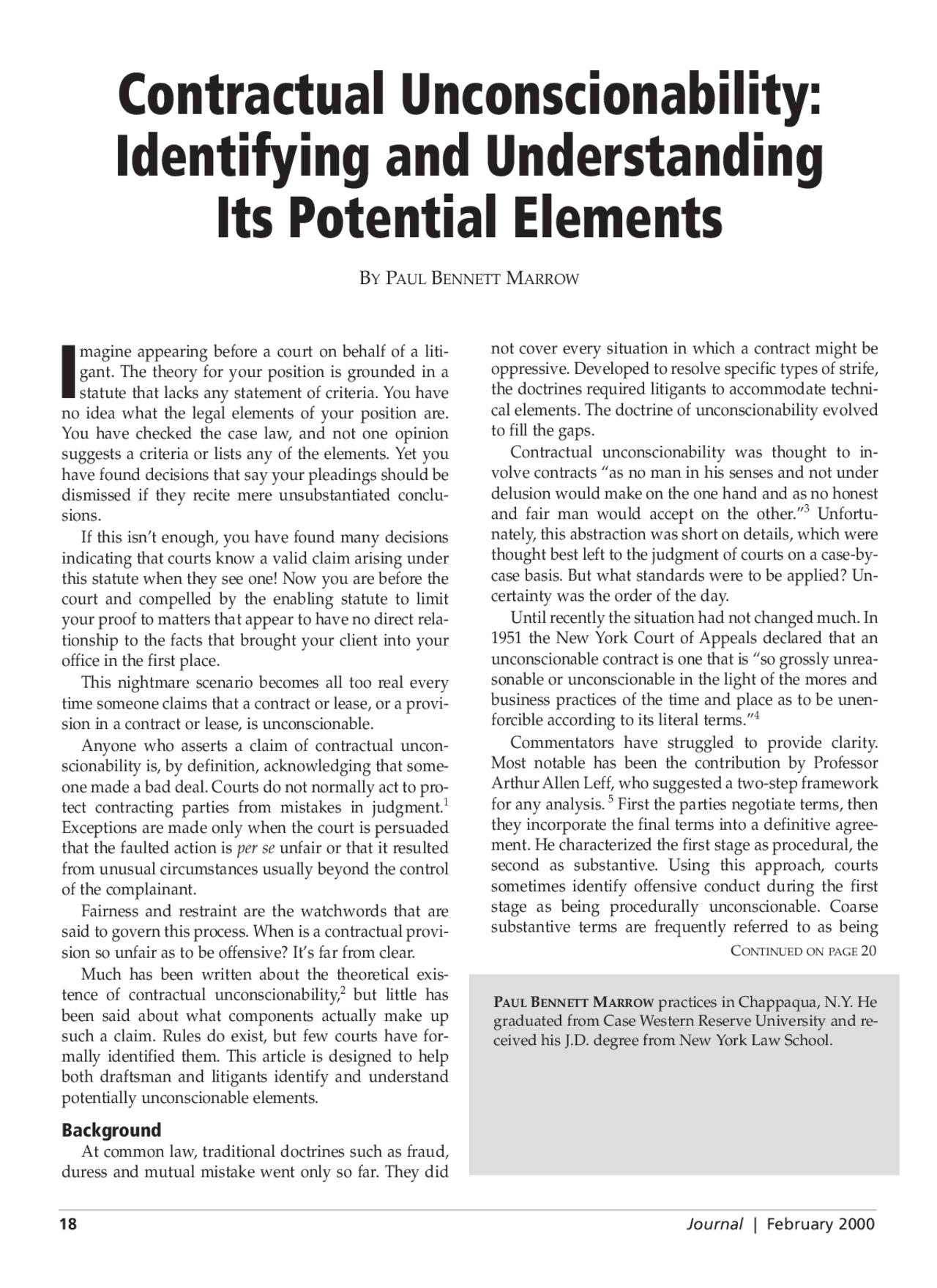 Contractual Unconscionability: Identifying and Understanding ...