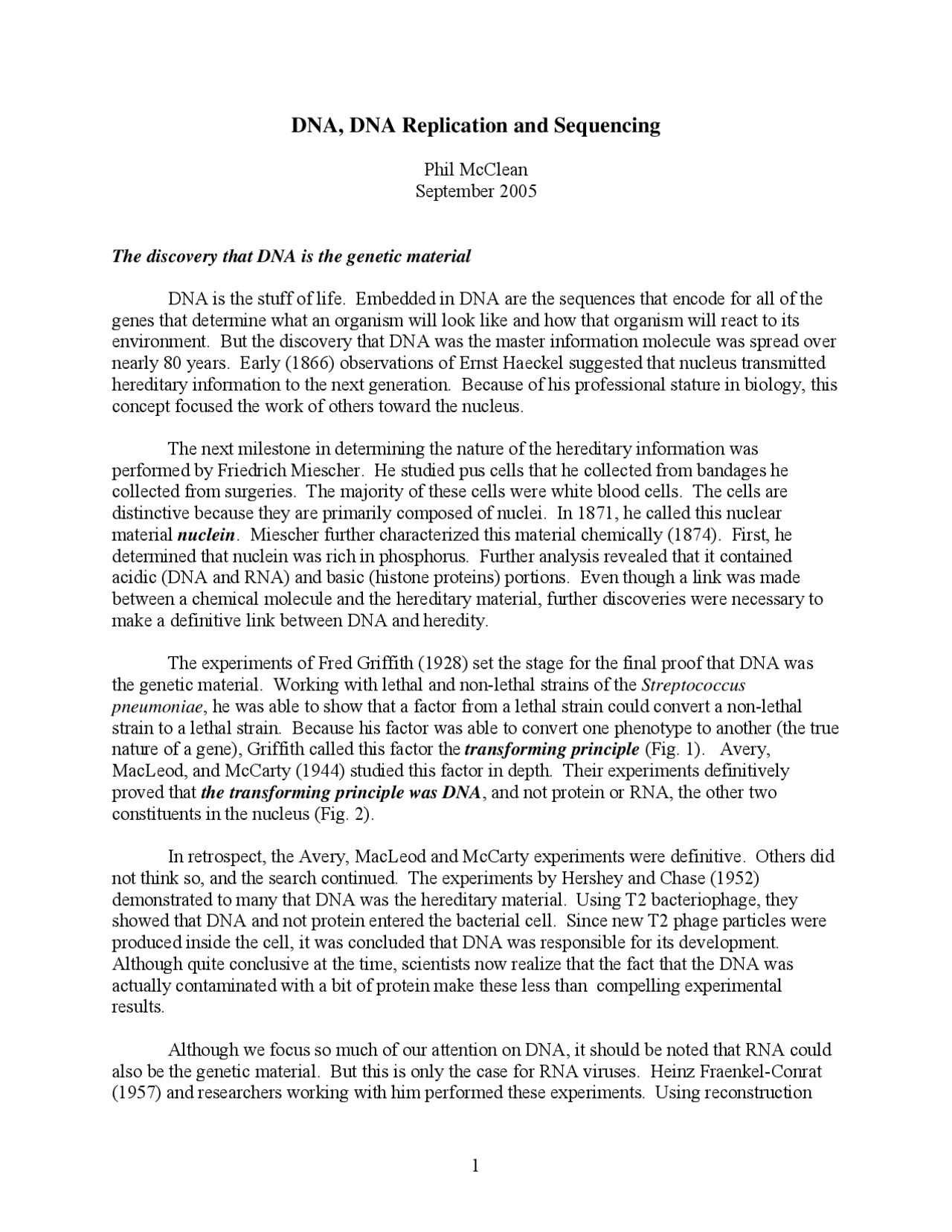 DNA-replication-and-sequencing.pdf | Lecture notes Technology | Docsity