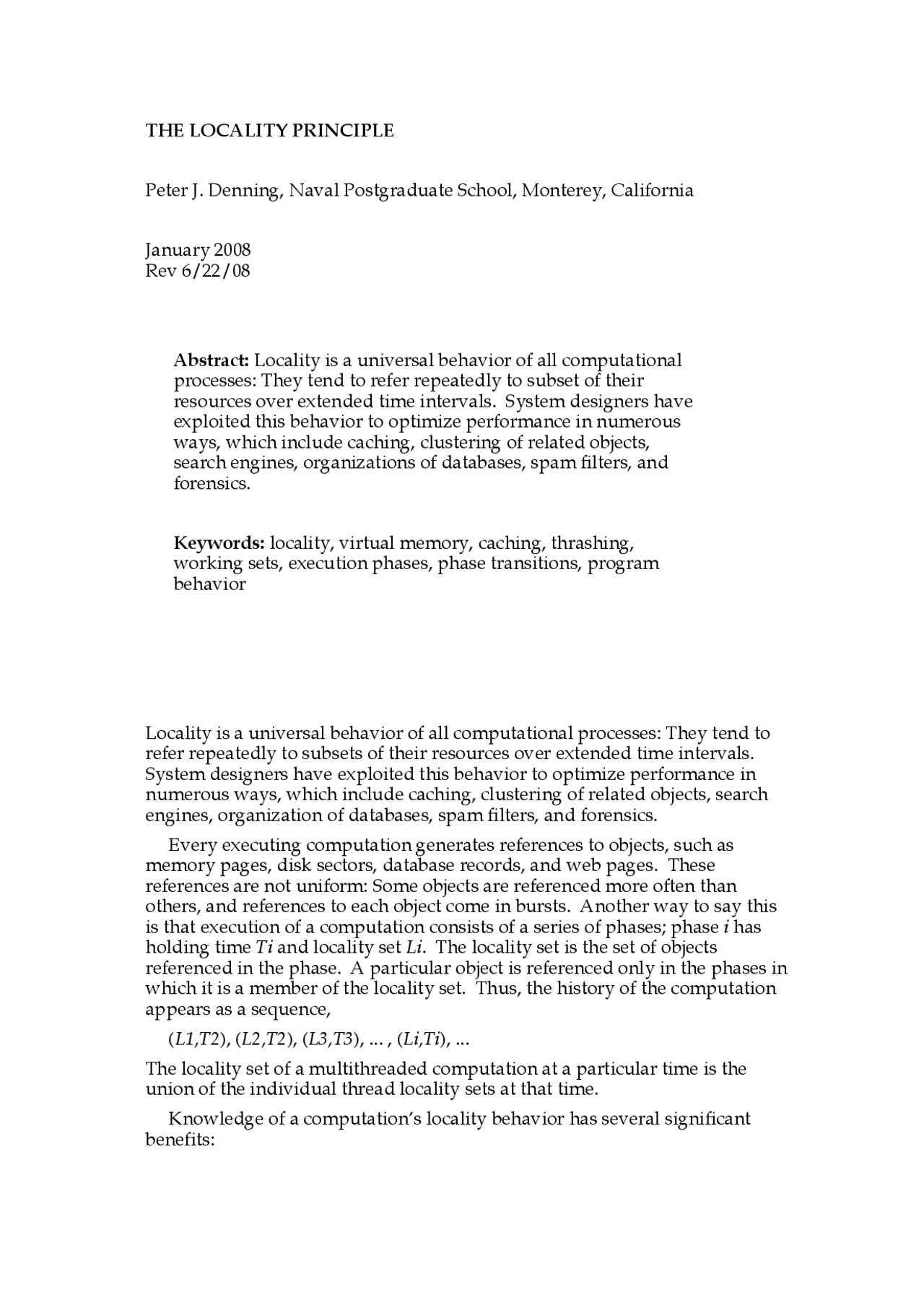 Locality Principle. | Study notes Forensics | Docsity