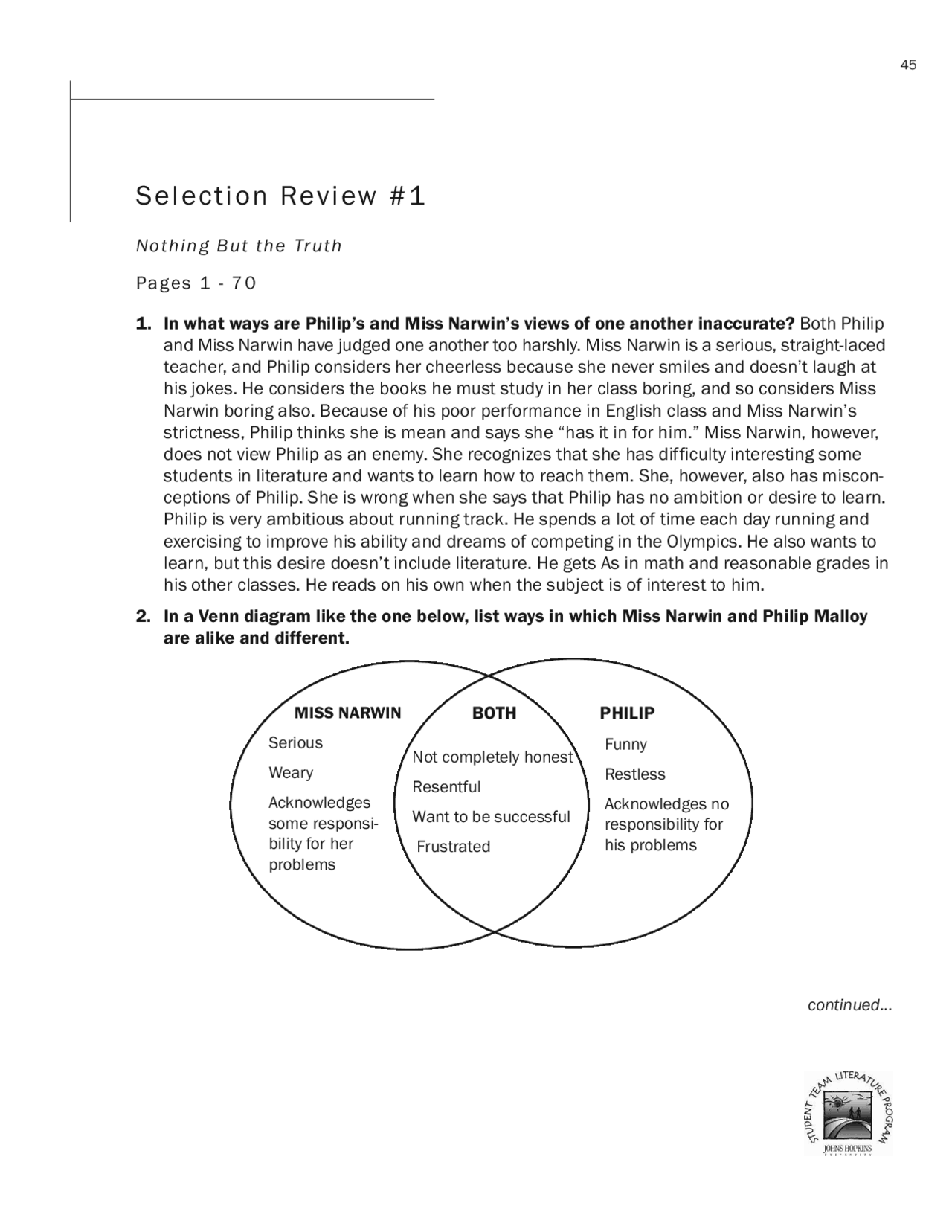 Nothing-But-the-Truth-assessment-pages.pdf | Study Guides, Projects ...