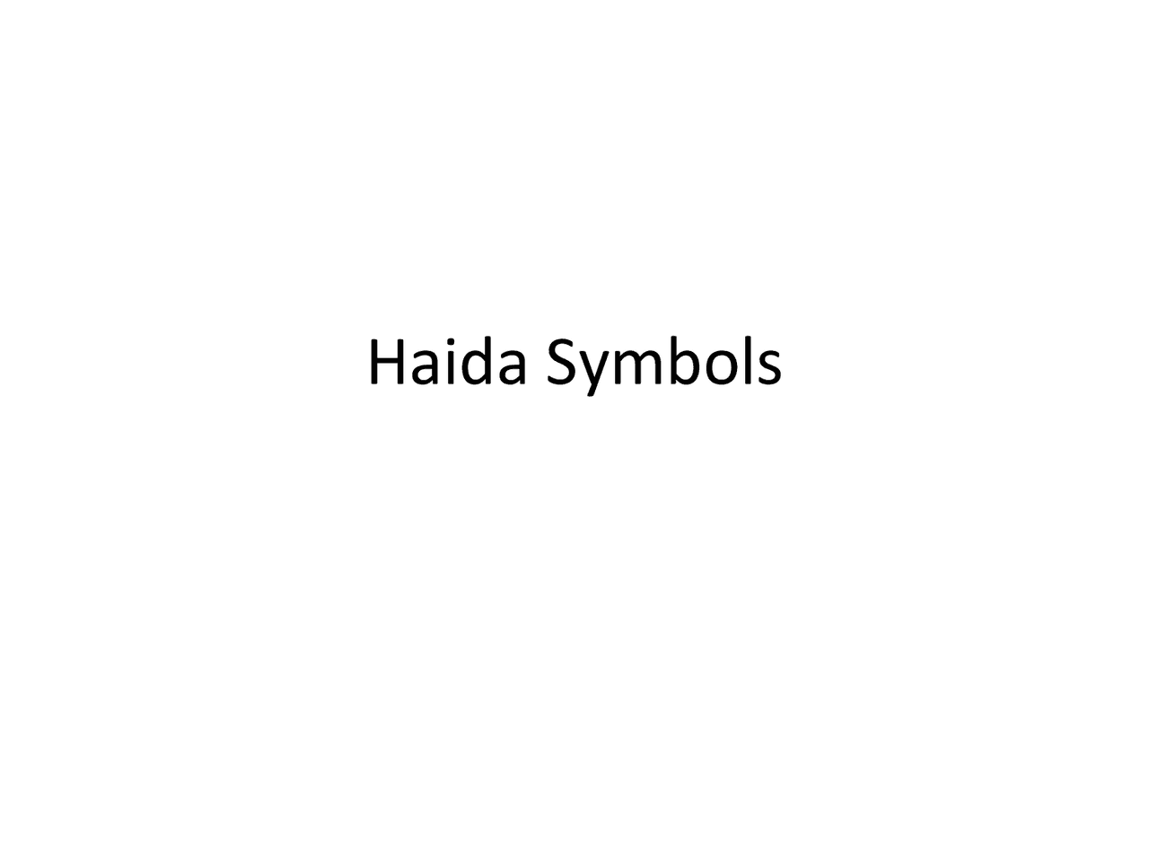 Haida Symbols | Study notes Ethics | Docsity
