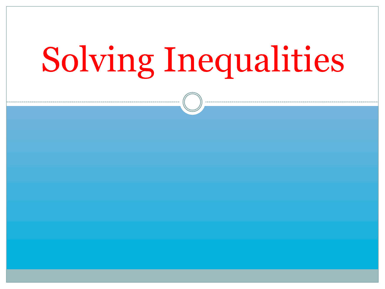 Solving Inequalities Exams Pre Calculus Docsity