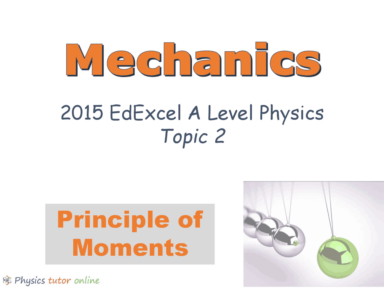 The Principle Of Moments Physics