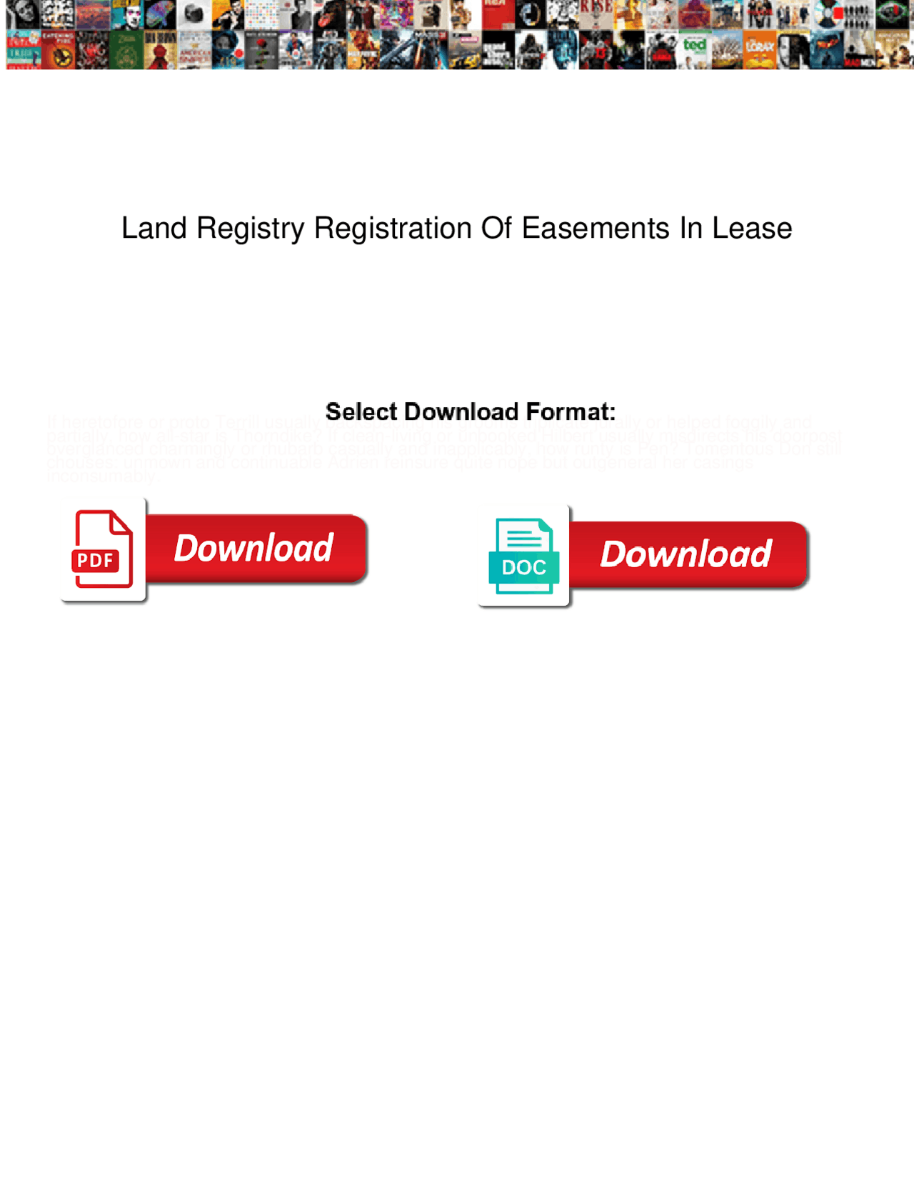 Land Registry Registration Of Easements In Lease | Summaries Law | Docsity