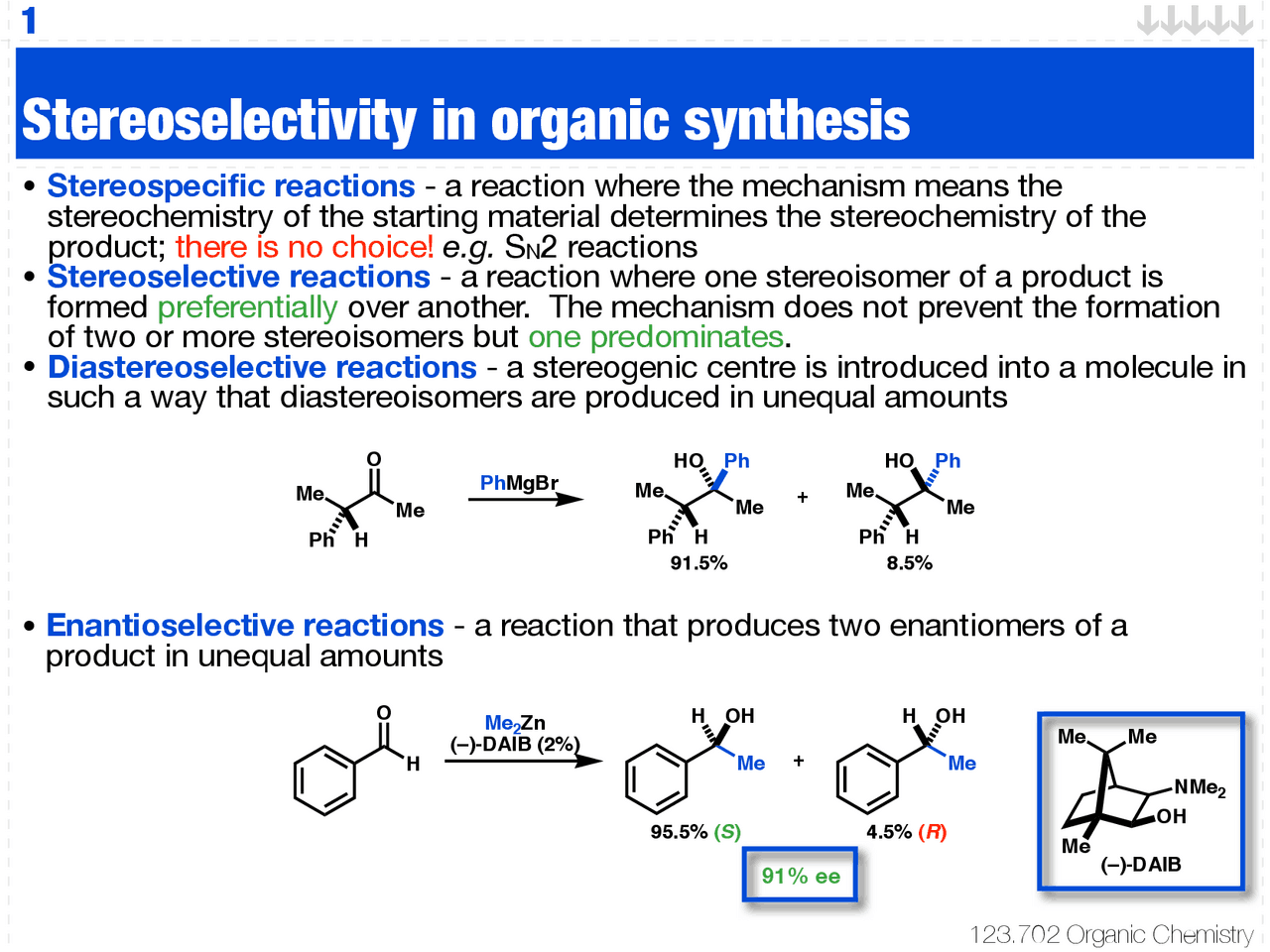 Stereoselectivity In Organic Synthesis Summaries Stereochemistry