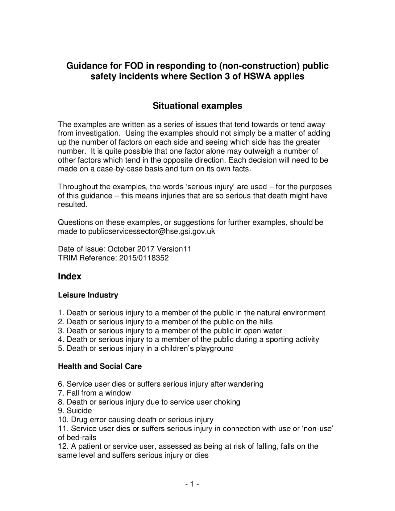 Situational examples ( PDF ) | Study notes Construction | Docsity