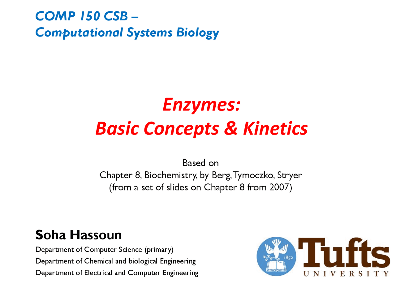 Enzymes Basic Concepts And Kinetics Exercises Biochemistry Docsity