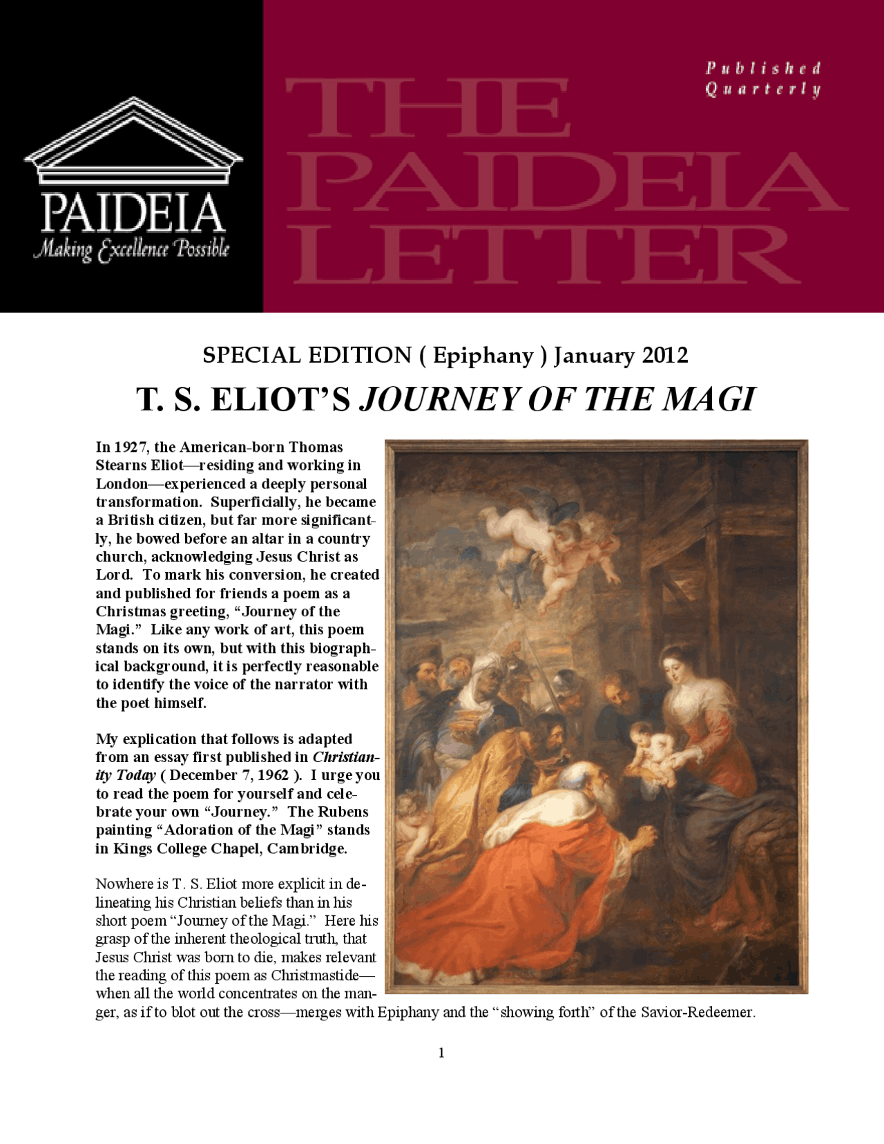 Journey Of The Magi Poem By Ts Eliot Pdf | Sitedoct.org