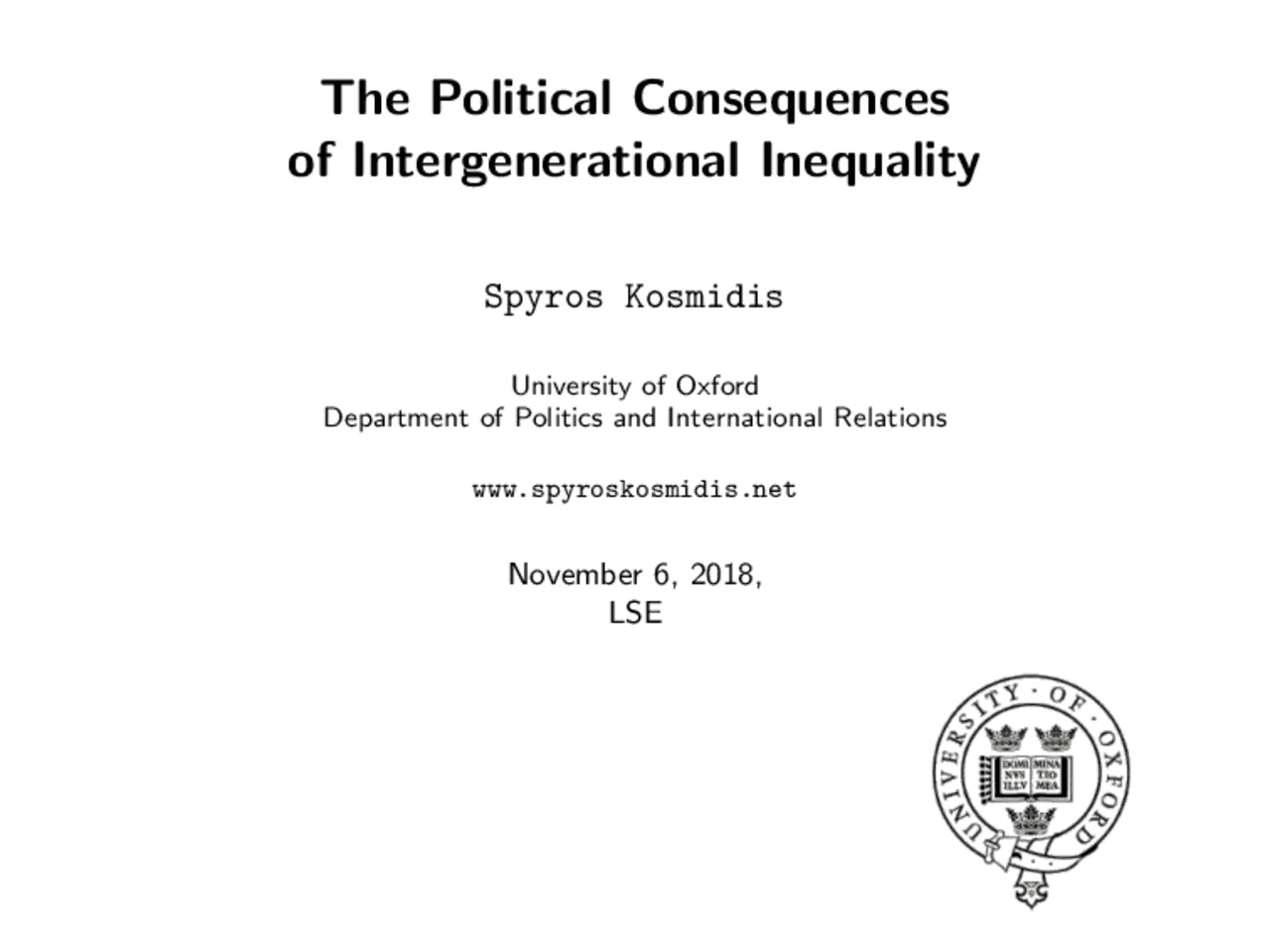 The Political Consequences of Intergenerational Inequality | Study ...
