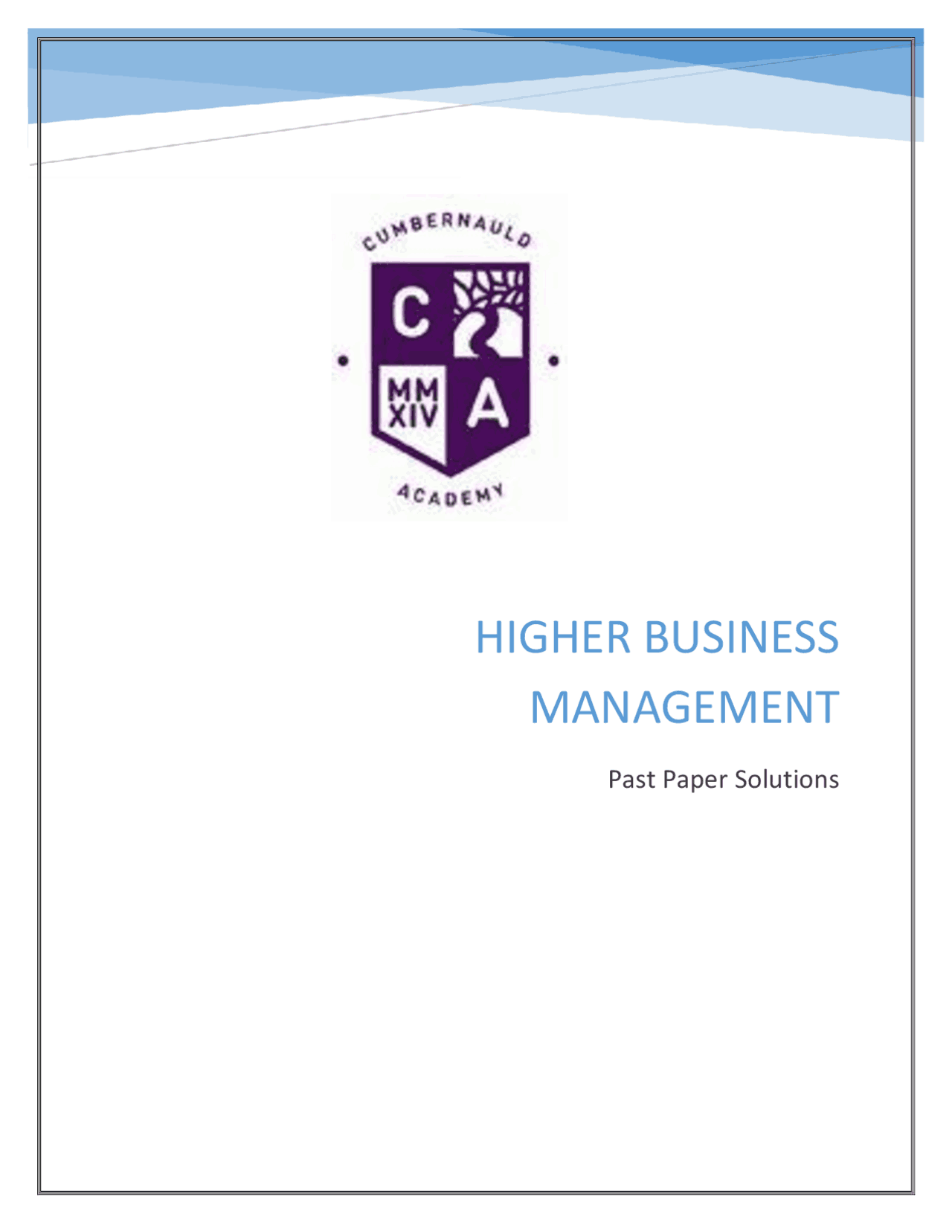 Higher-Business-Management-Past-Paper-Solutions.pdf | Lecture notes ...
