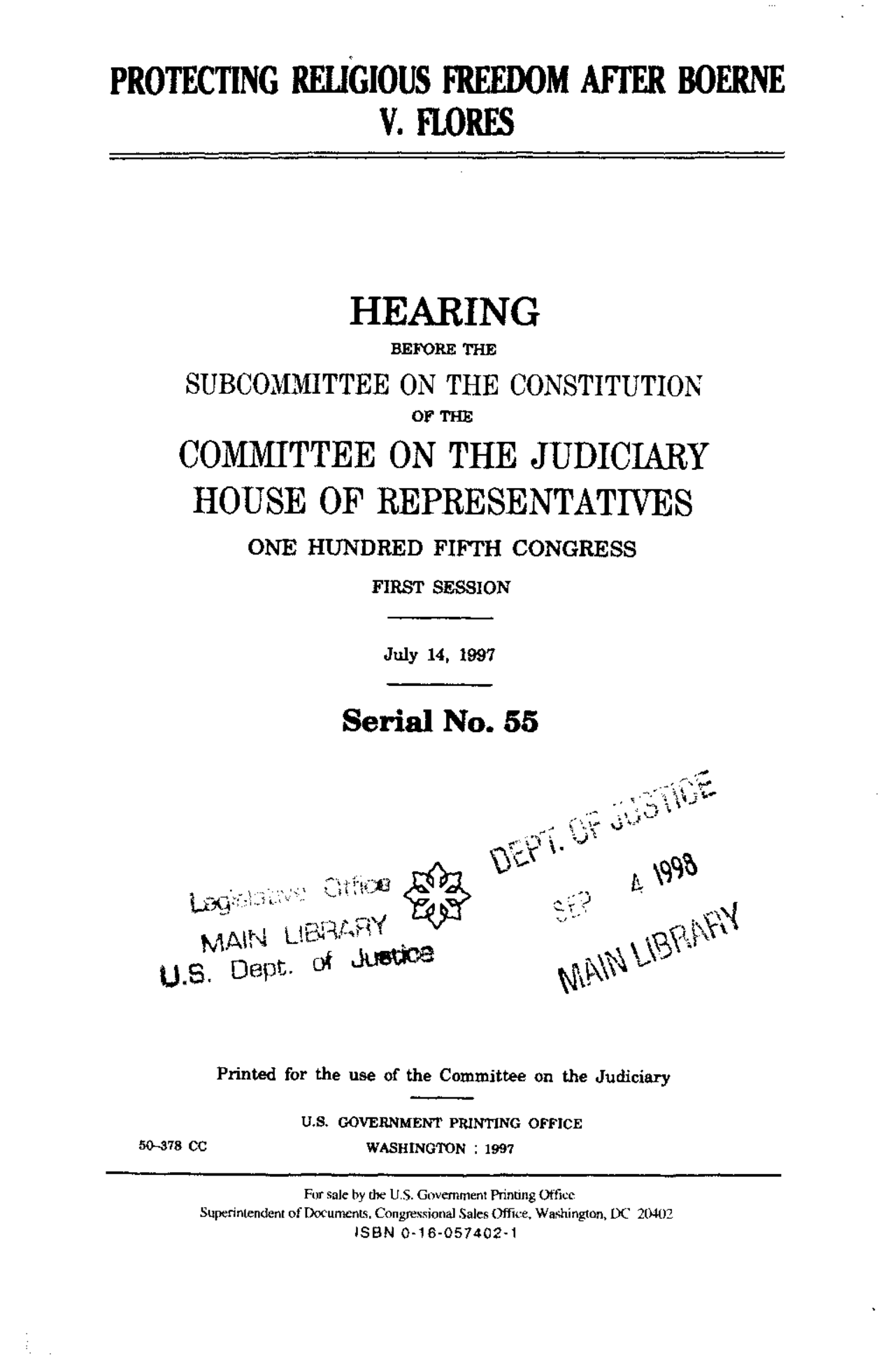 Religious Freedom Restoration Act (RFRA) and the Protection of ...