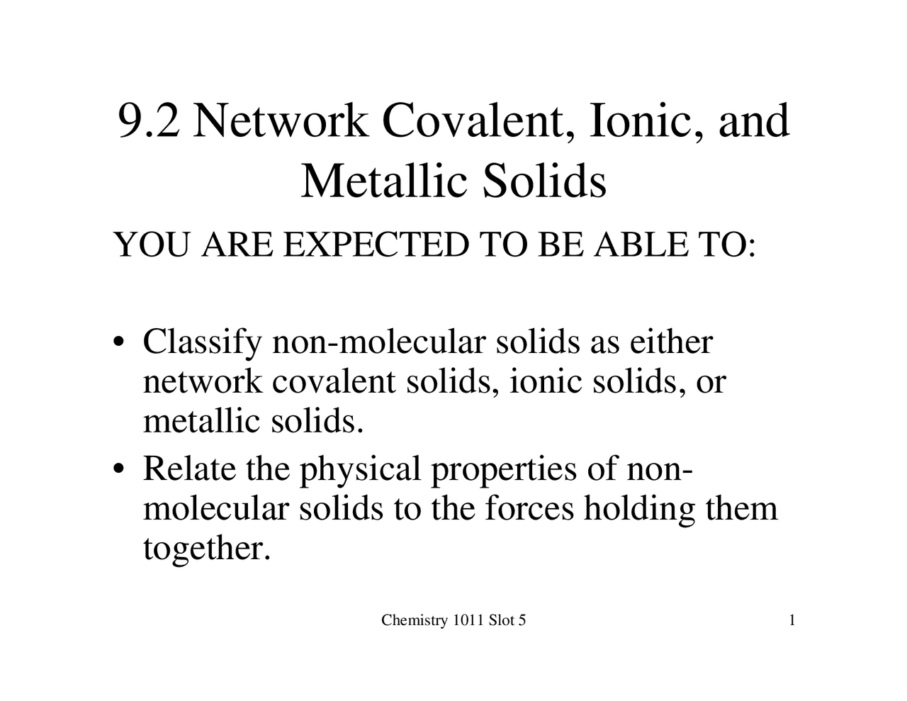 Covalent Solids