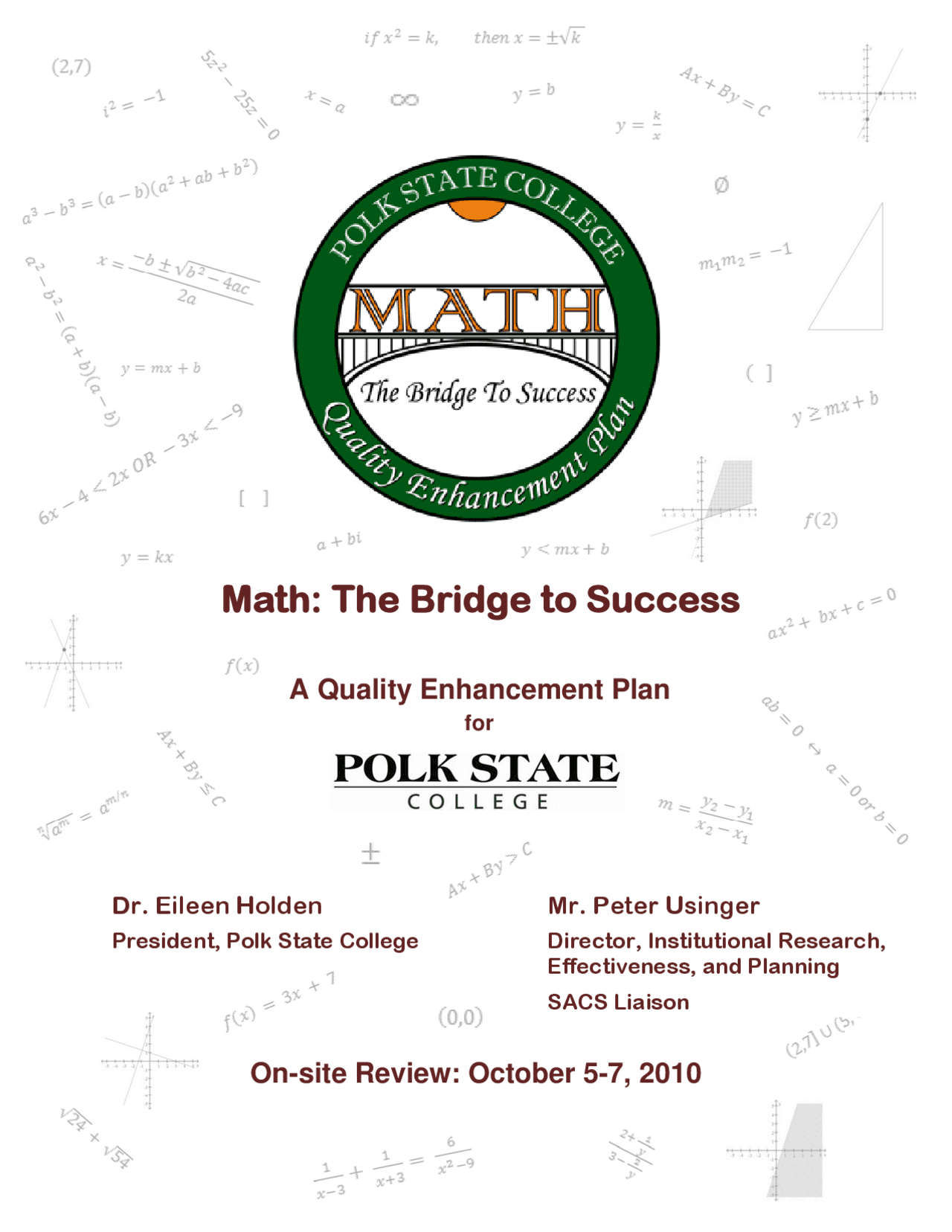 Math: The Bridge to Success | Lecture notes Mathematics | Docsity