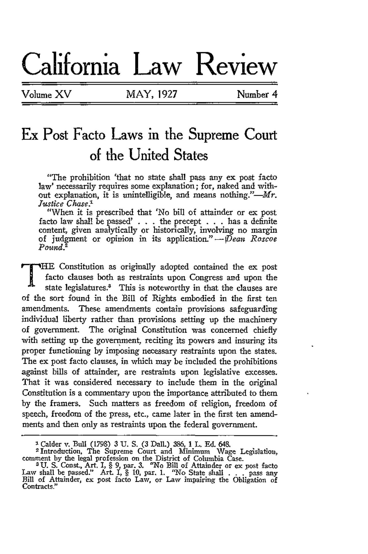 Ex Post Facto Laws: Understanding the Constitutional Prohibition ...
