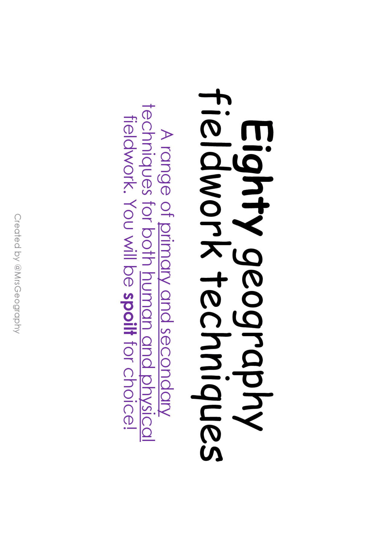 Eighty Geography Fieldwork Techniques Exercises Geography Docsity