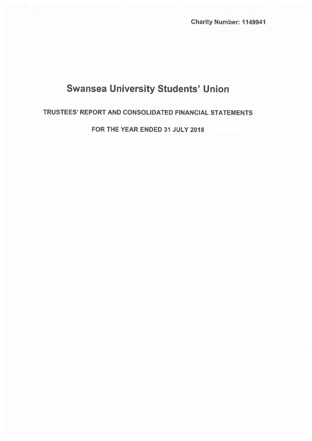 Swansea Uni Students' Union Report: Objectives, Finances, and ...