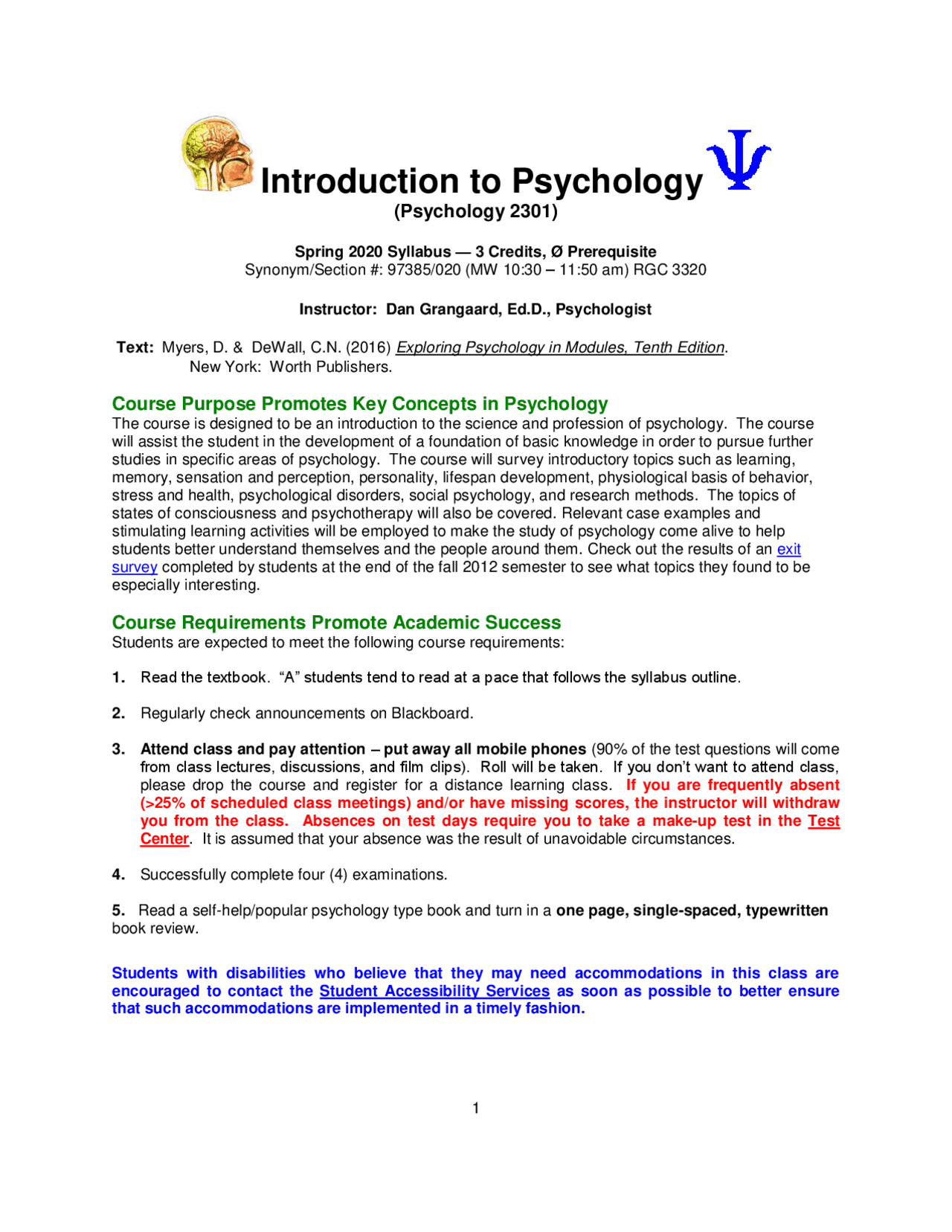 Introduction to Psychology | Study notes Psychology | Docsity