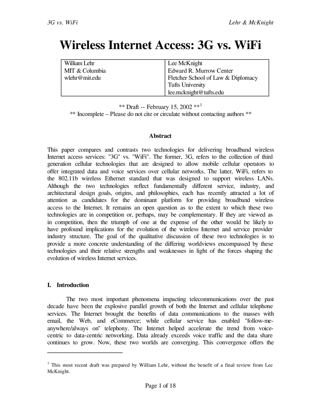 3G vs. WiFi: A Comparative Analysis of Two Wireless Access Technologies | Summaries Technology ...