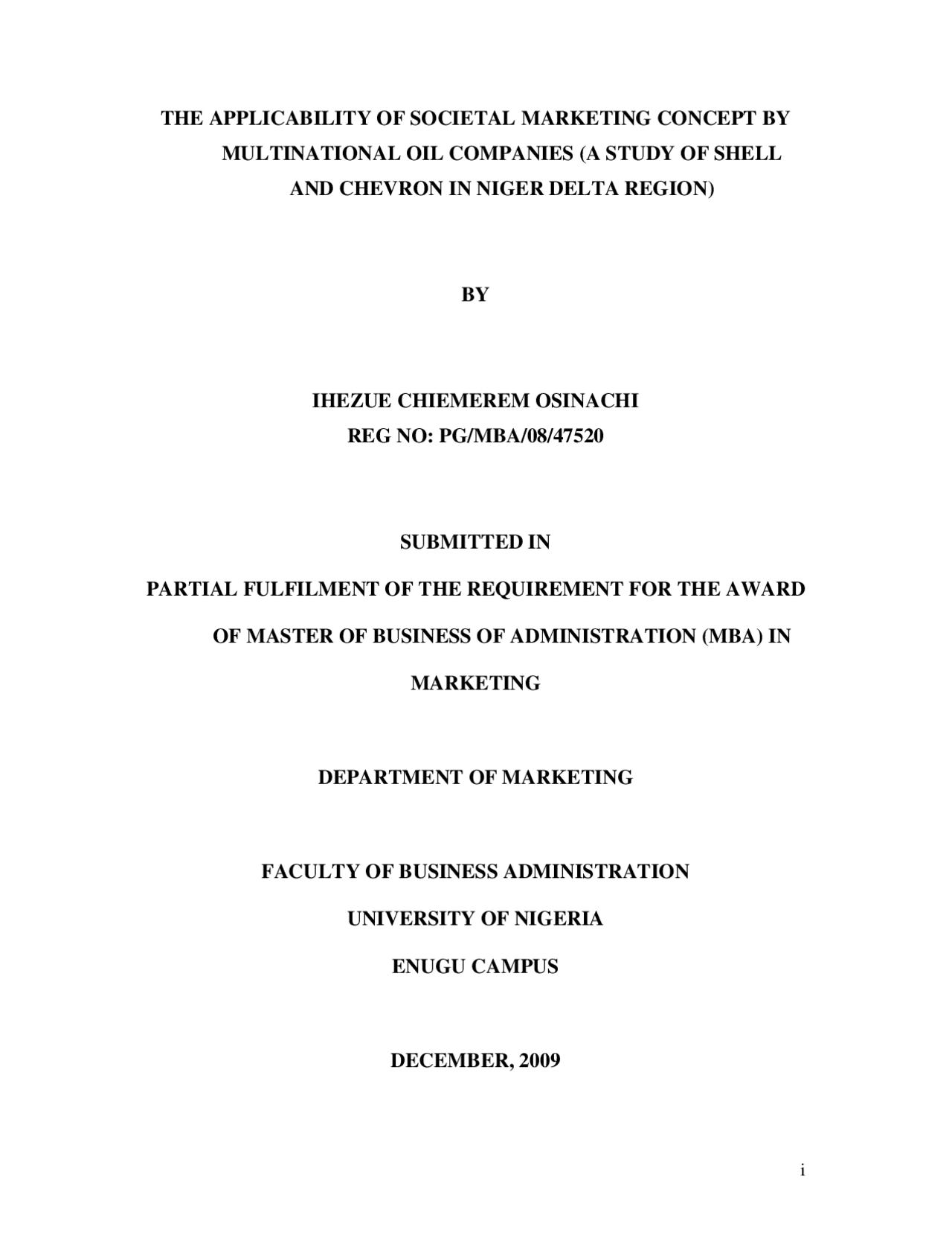 The Applicability Of Societal Marketing Concept By Summaries