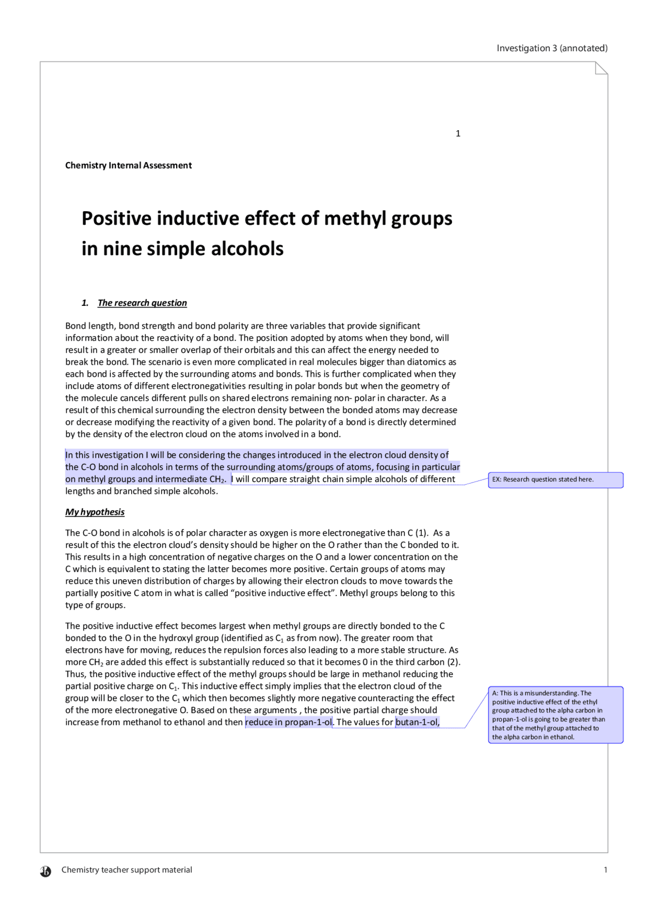Positive inductive effect of methyl groups in nine simple alcohols ...