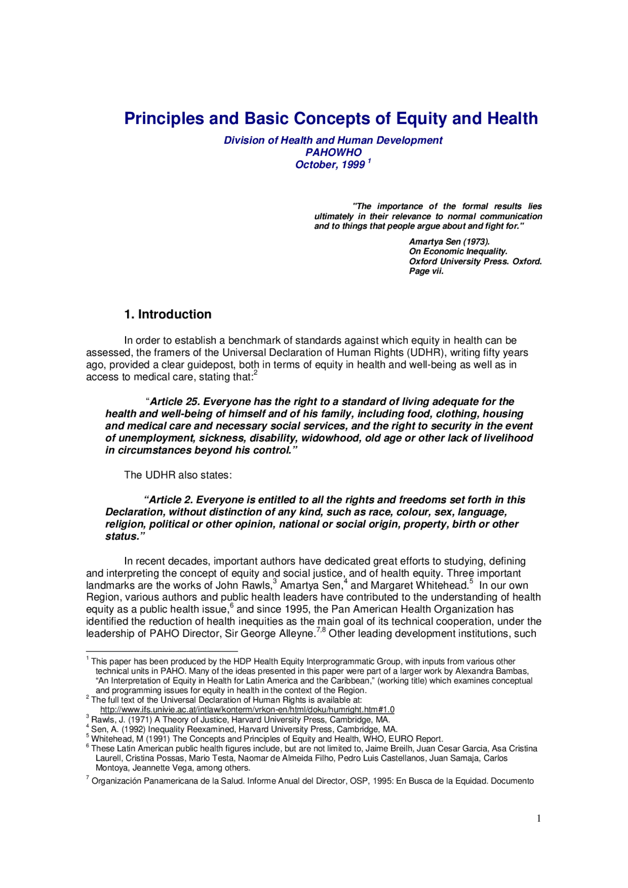 Principles and Basic Concepts of Equity and Health | Slides Public ...