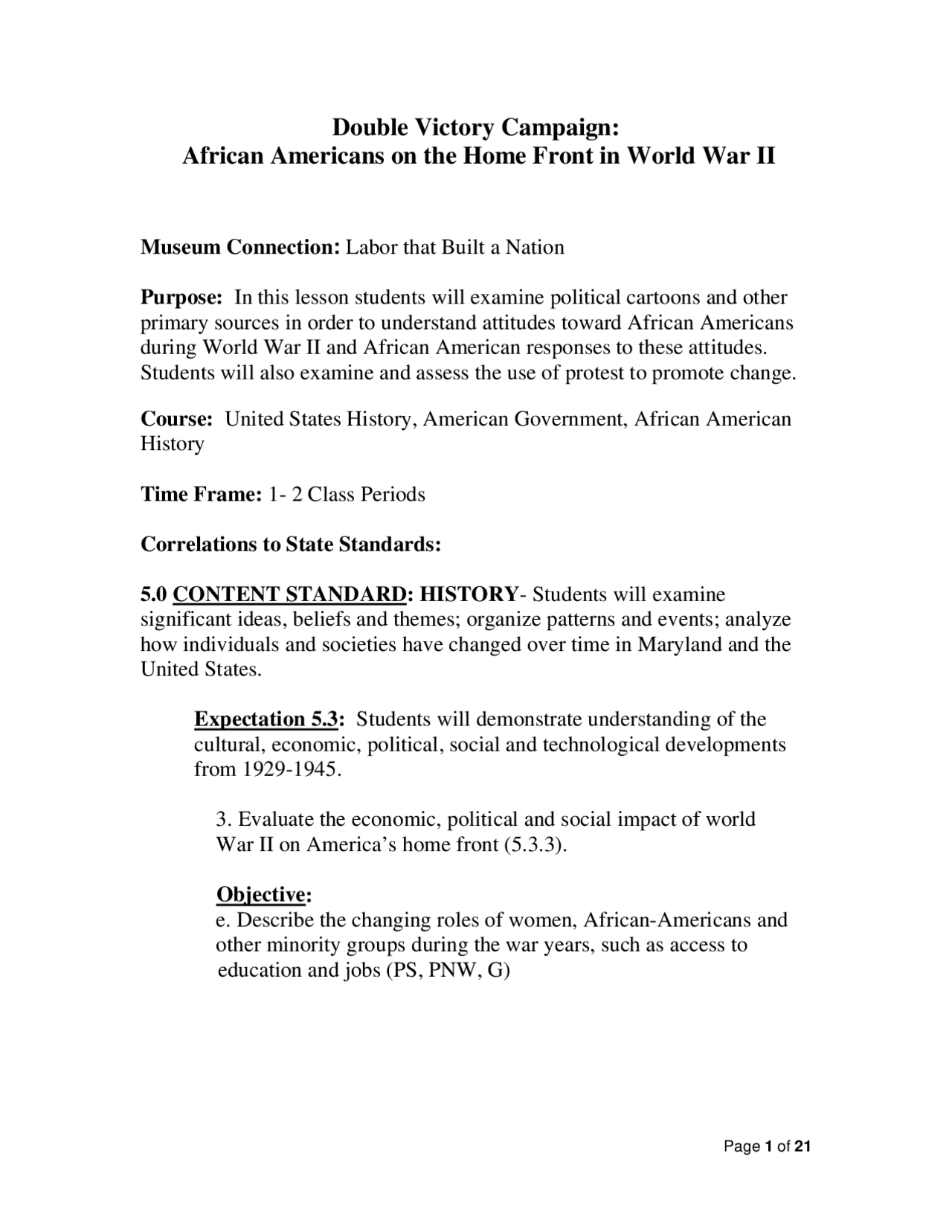 African Americans on the Home Front in World War II | Study notes ...