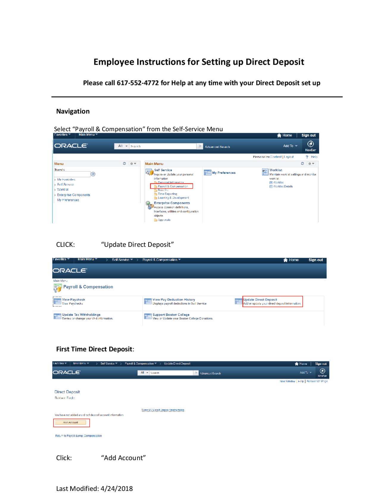 Employee Instructions for Setting up Direct Deposit | Study Guides ...