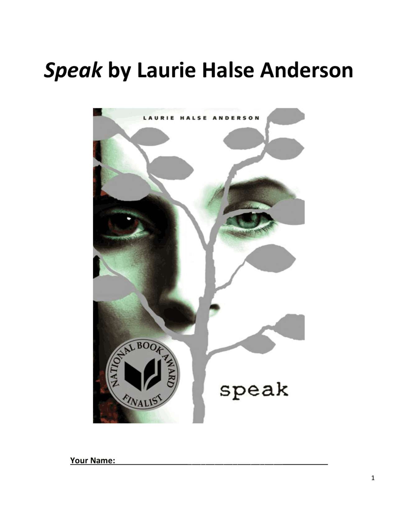 Speak Study Guide: Analyzing Themes and Characters in Laurie Halse ...