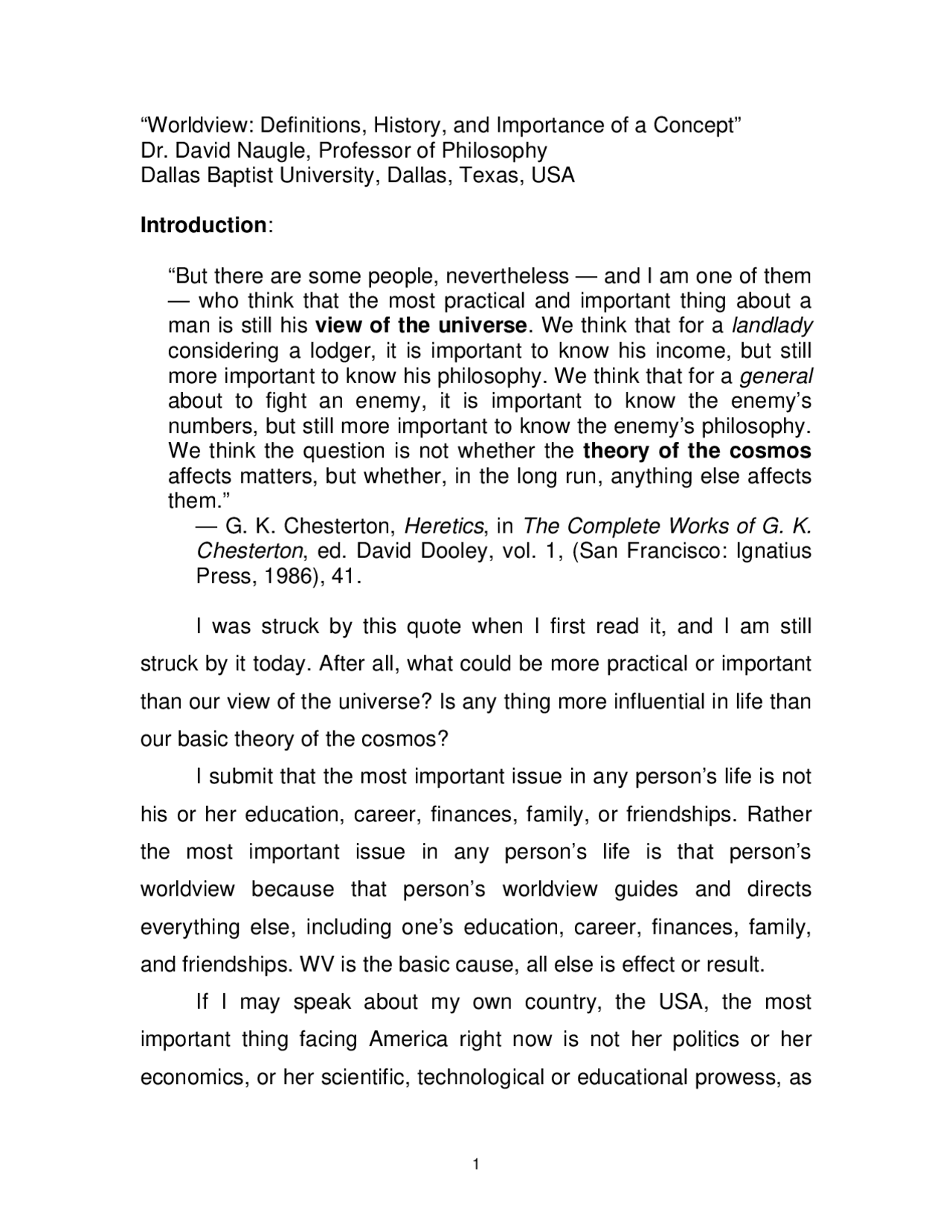 “Worldview: Definitions, History, and Importance of a Concept” | Study ...