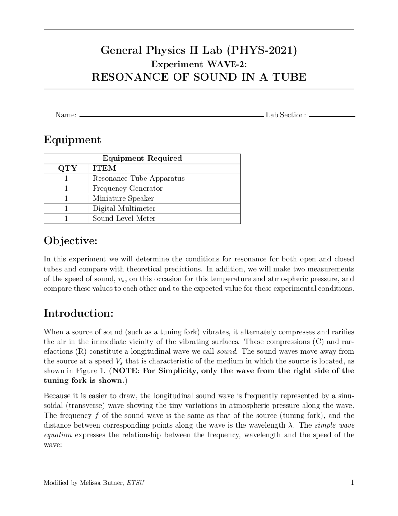 RESONANCE OF SOUND IN A TUBE | Schemes and Mind Maps Physics | Docsity