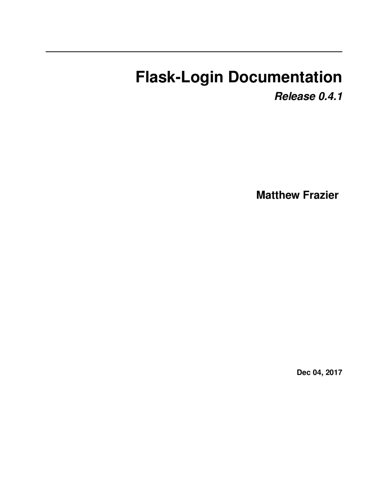 Flask-Login Documentation | Slides Network Programming | Docsity