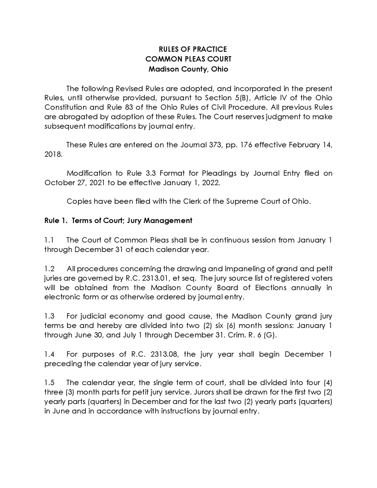 Madison County Court: Rules & Procedures for Civil and Criminal Cases ...