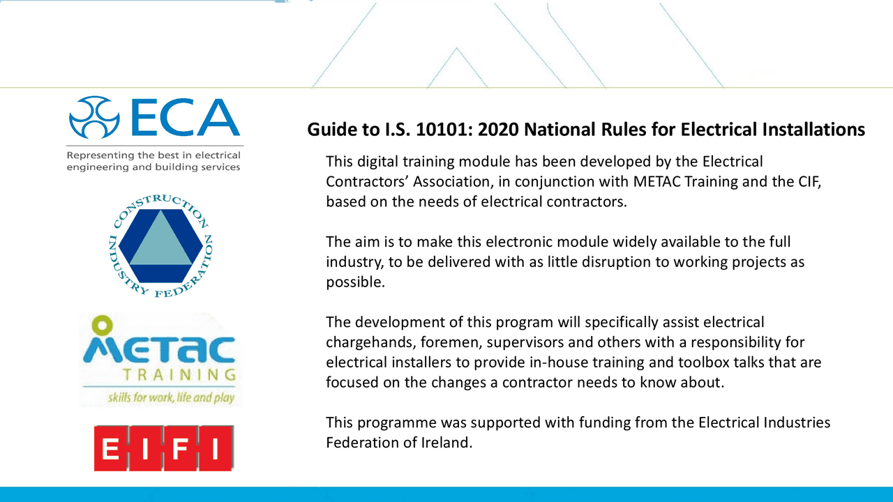 2020 National Rules for Electrical Installations | Study notes ...